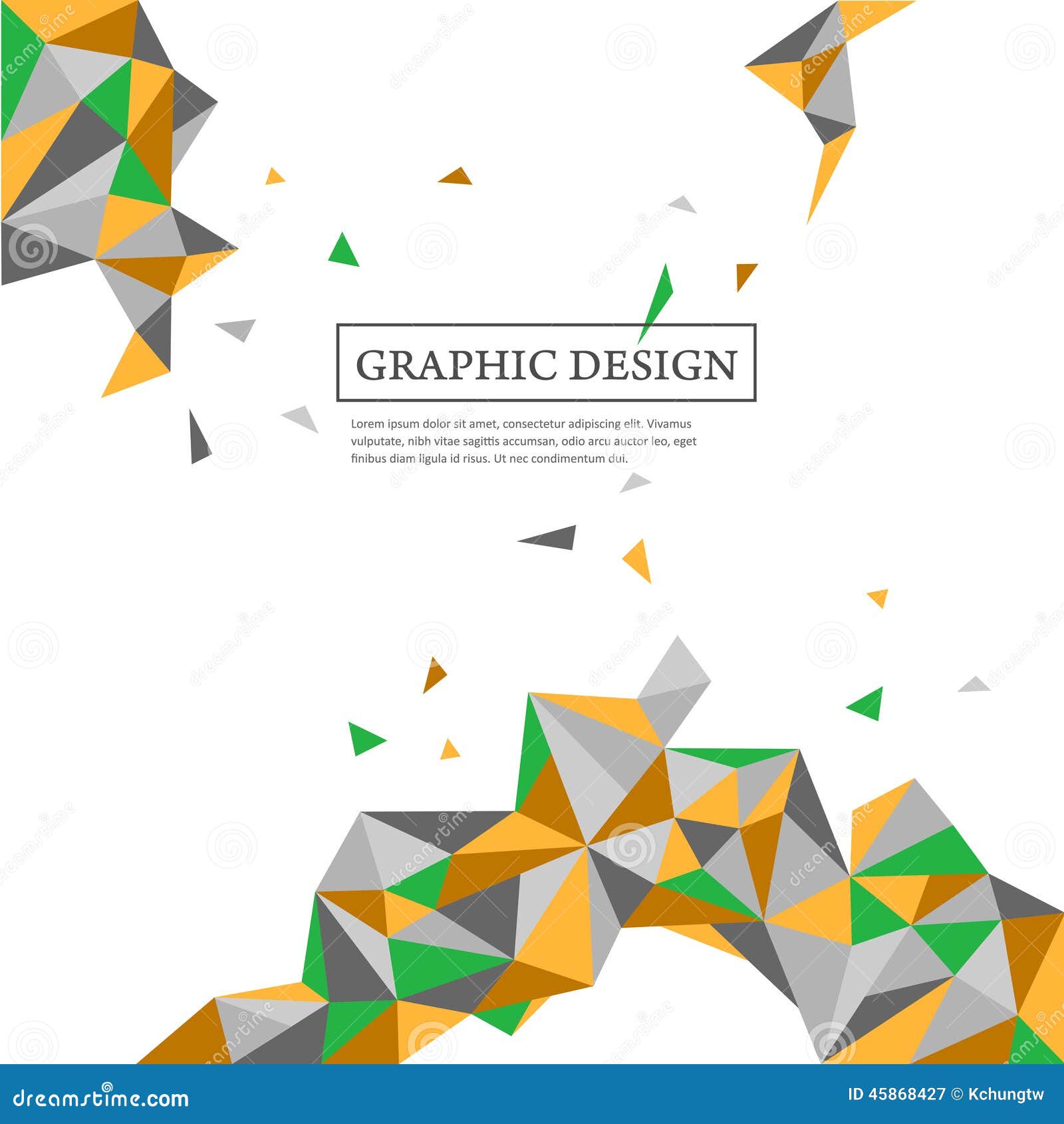 Geometric Colorful Triangles Design for Poster Template Stock Vector ...
