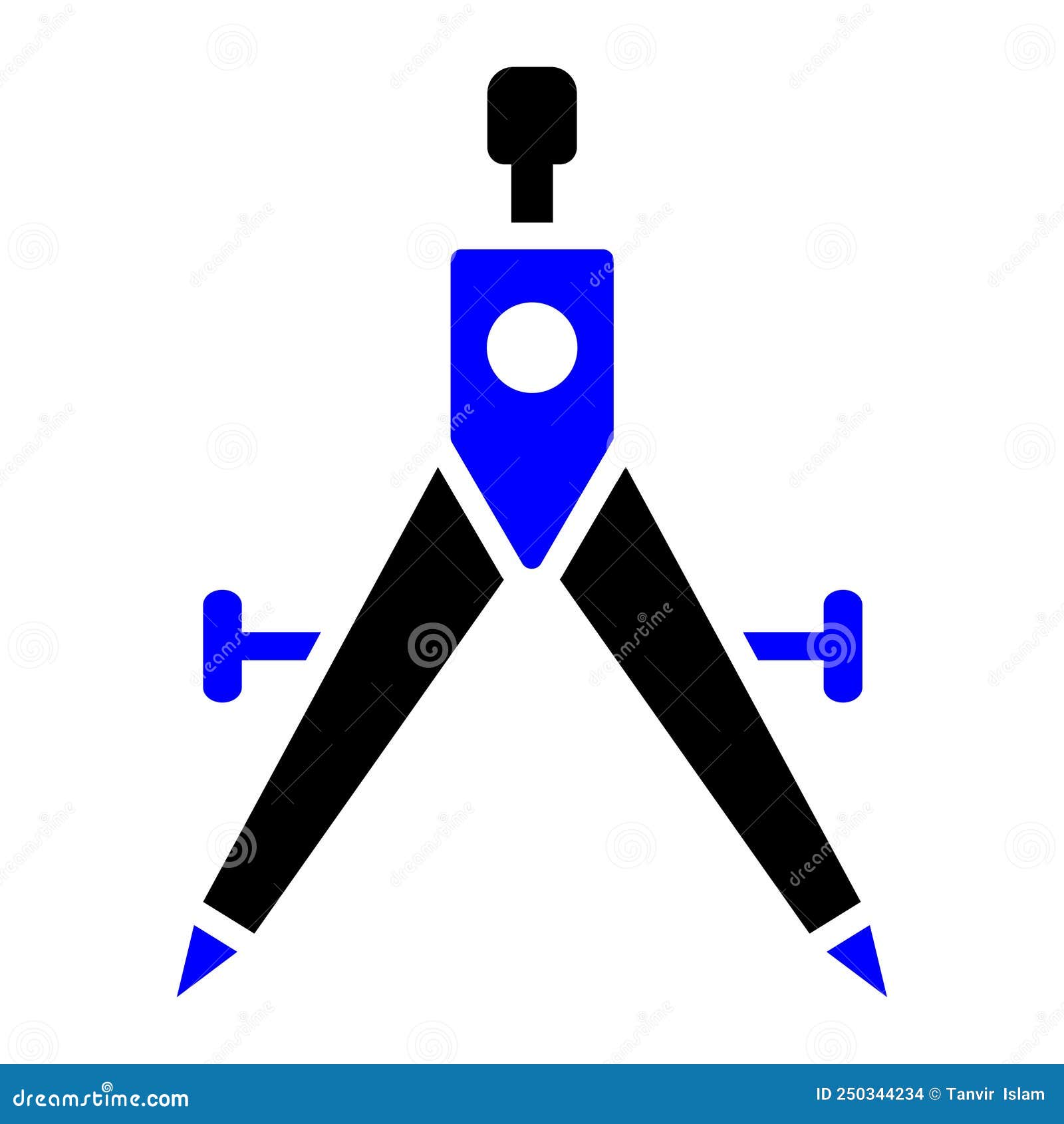 Geometric Compass Icon stock vector. Illustration of sign - 250344234