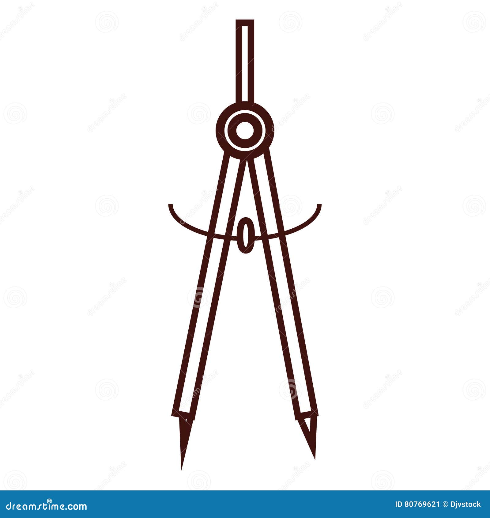 Geometric compass utensil stock vector. Illustration of industry - 80769621