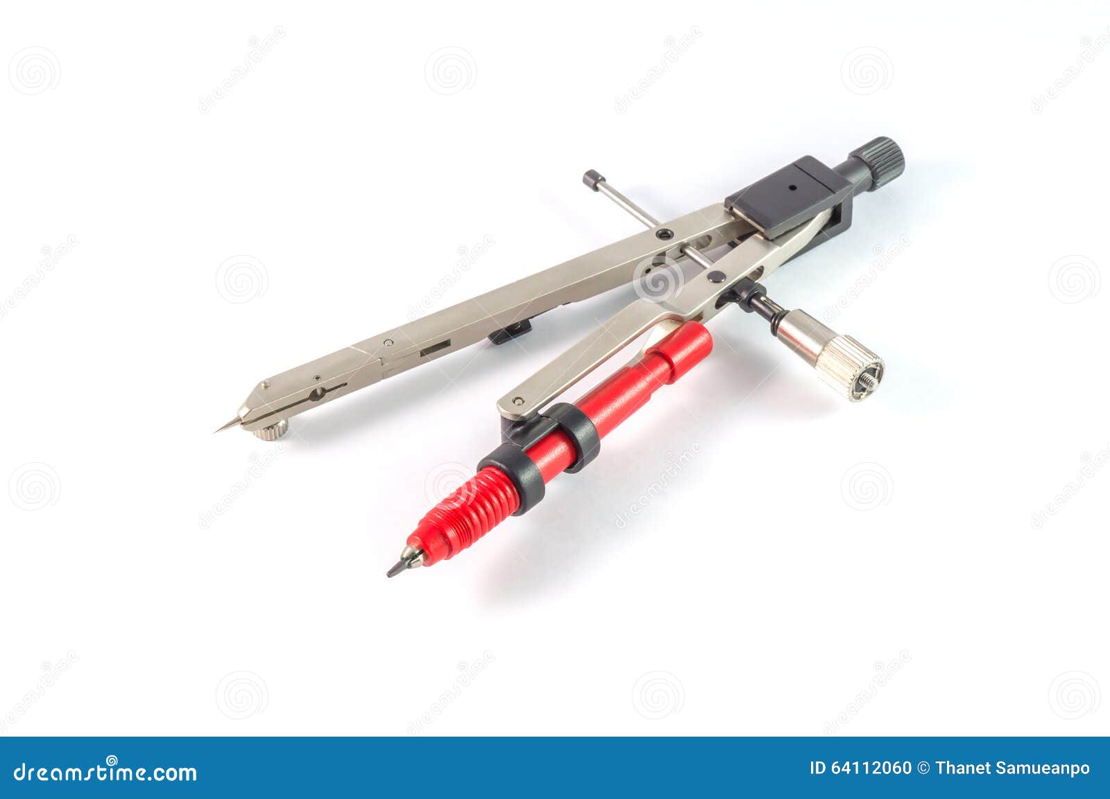 Geometric Compasses Drawing Circle Isolated Stock Photo - Image of ...