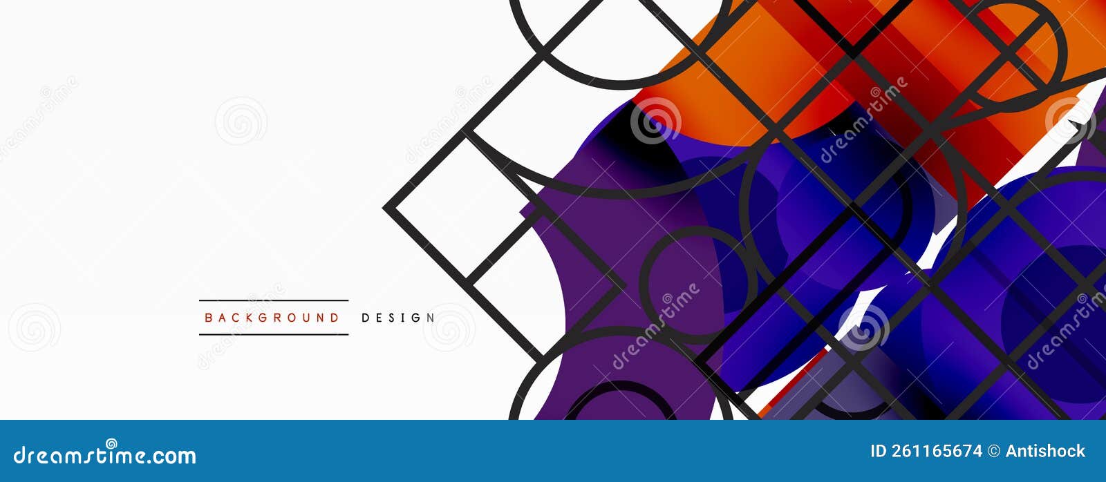 Geometric Composition Abstract Background Design Stock Illustration ...