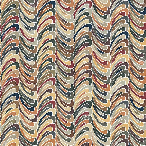 Geometric Composition with Concentric Oval Shape Elements Arranged on ...