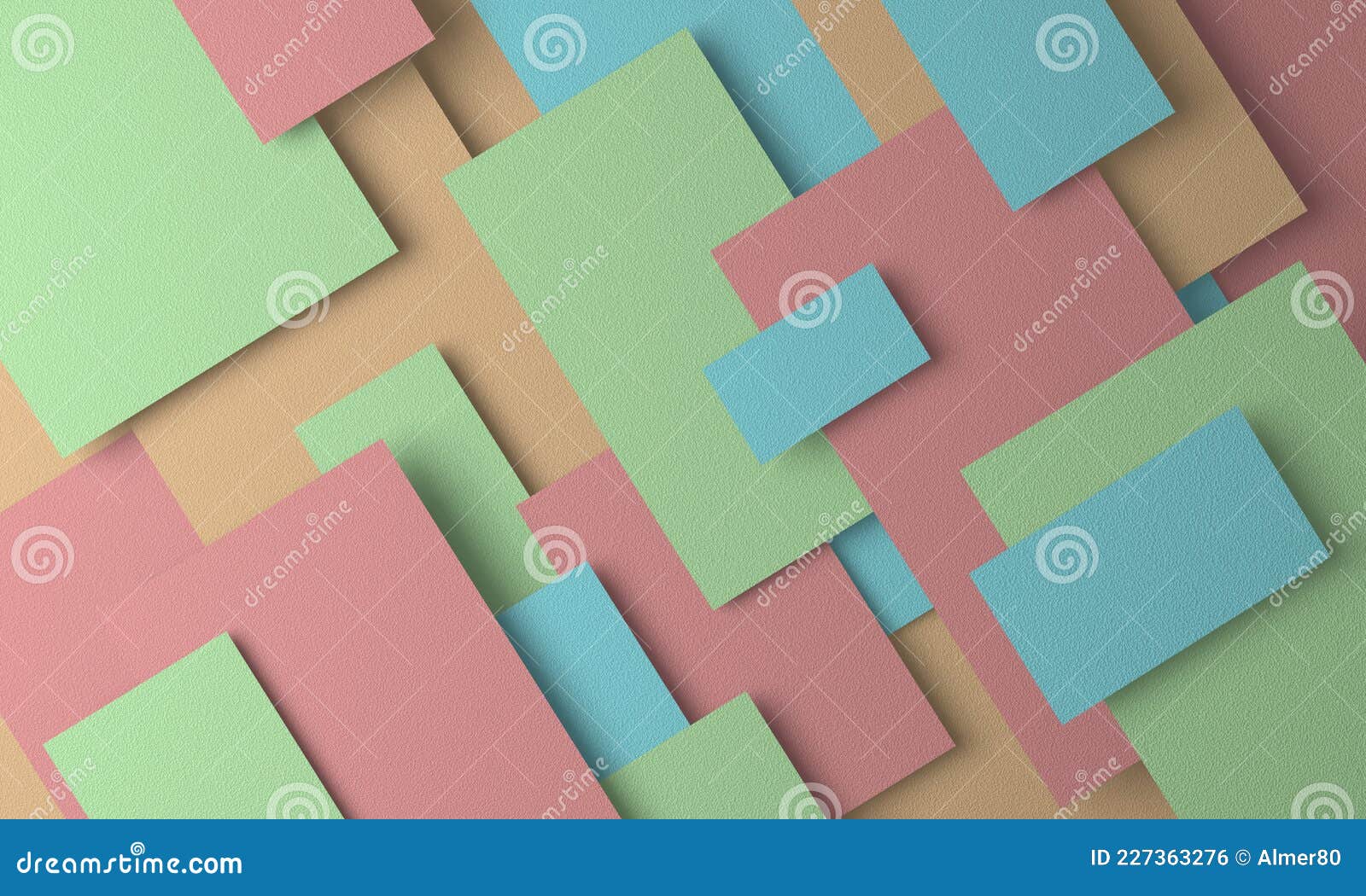 Geometric Composition of Diagonal Multicolored Rectangles in Pastel ...