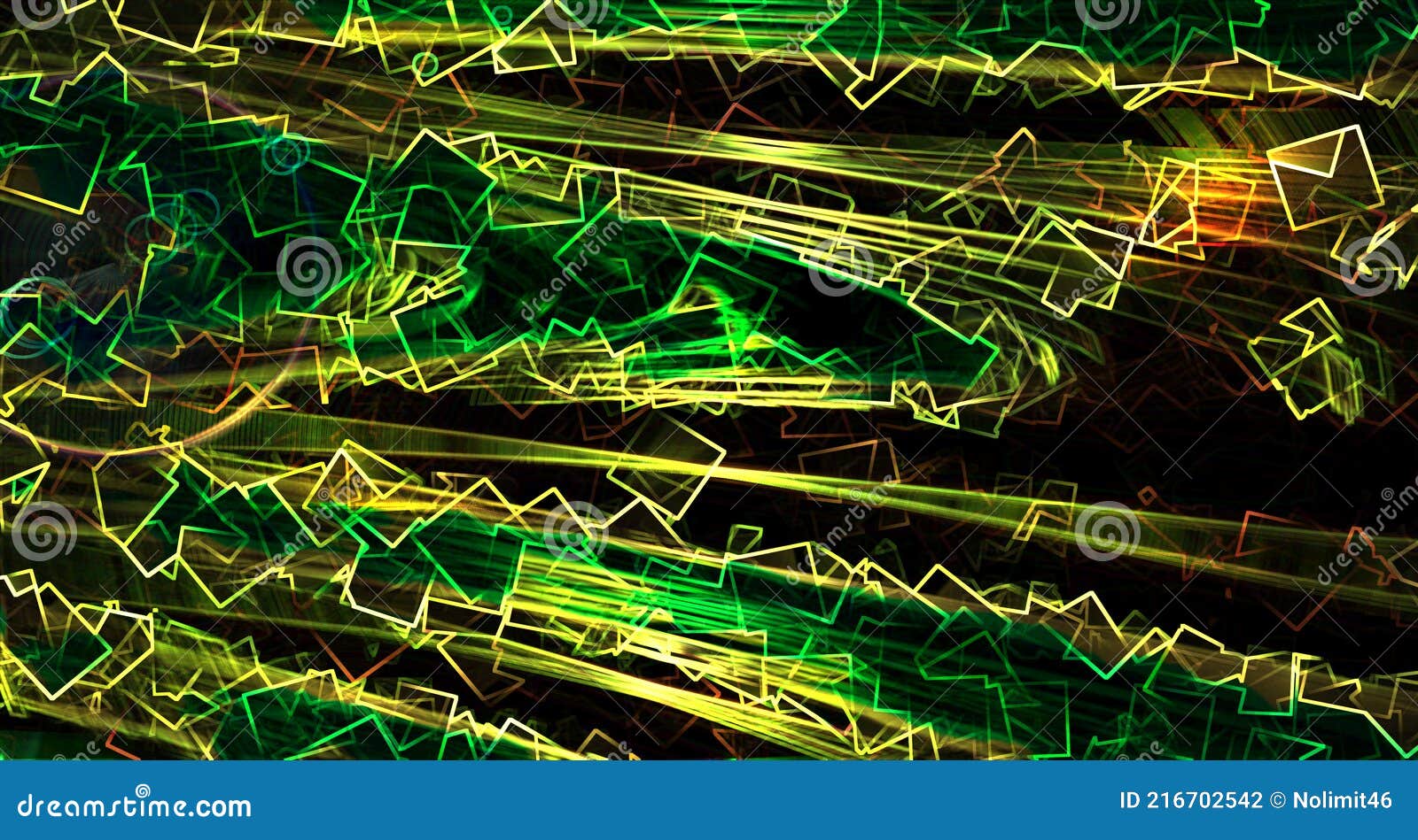 Geometric Composition - Flying Geometry Shapes Background, Computer ...