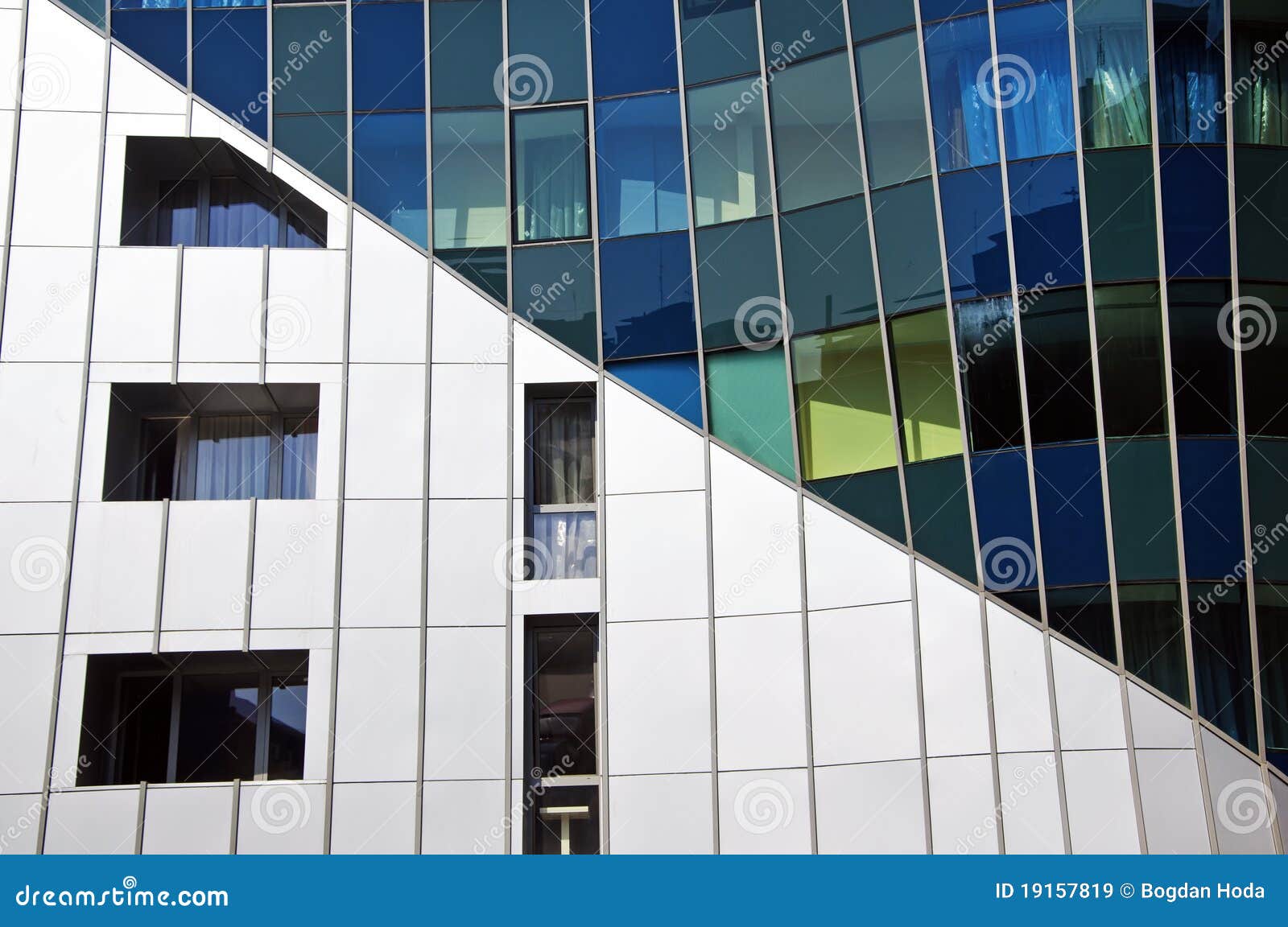 Geometric Composition of a Modern Building Stock Image - Image of ...