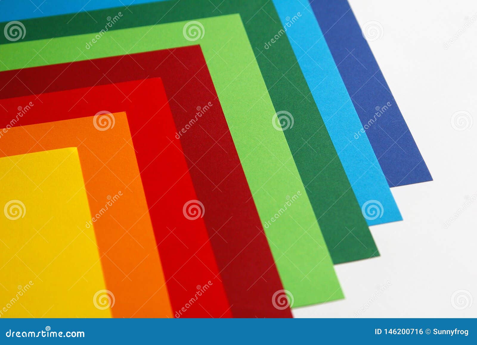 Geometric Composition of Several Bright Color Sheets of Paper. Suitable ...