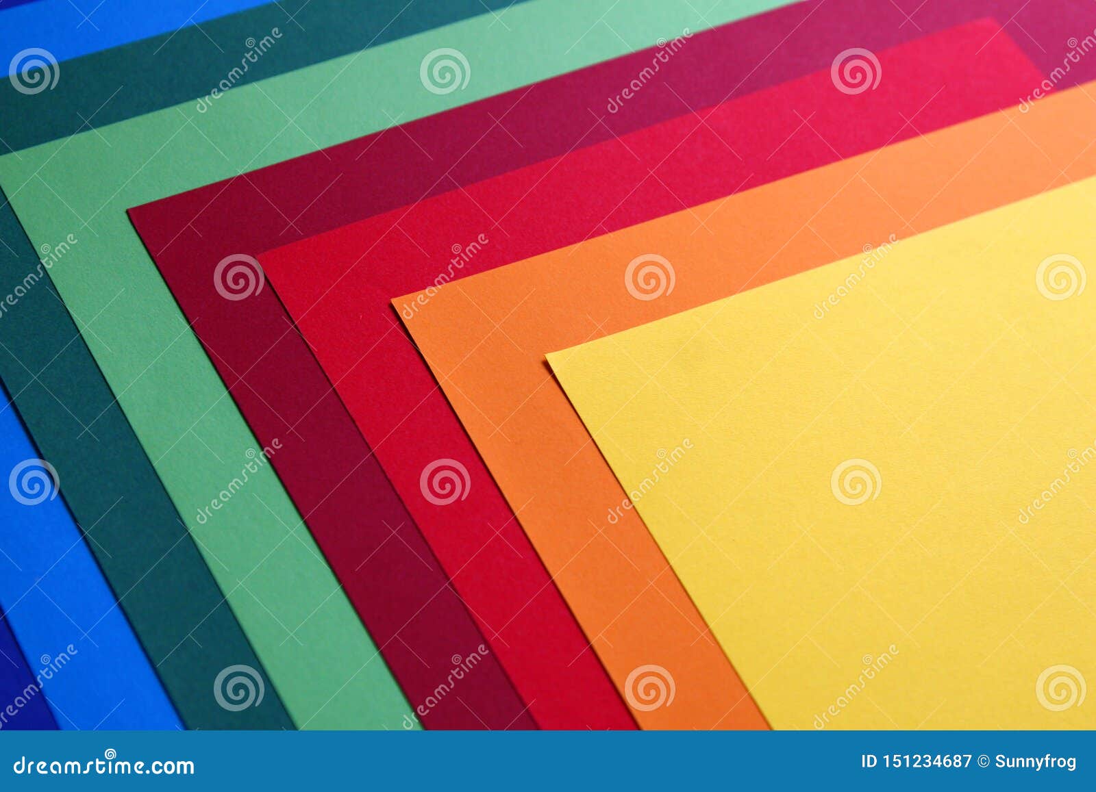 Geometric Composition of Several Bright Color Sheets of Paper. Suitable ...