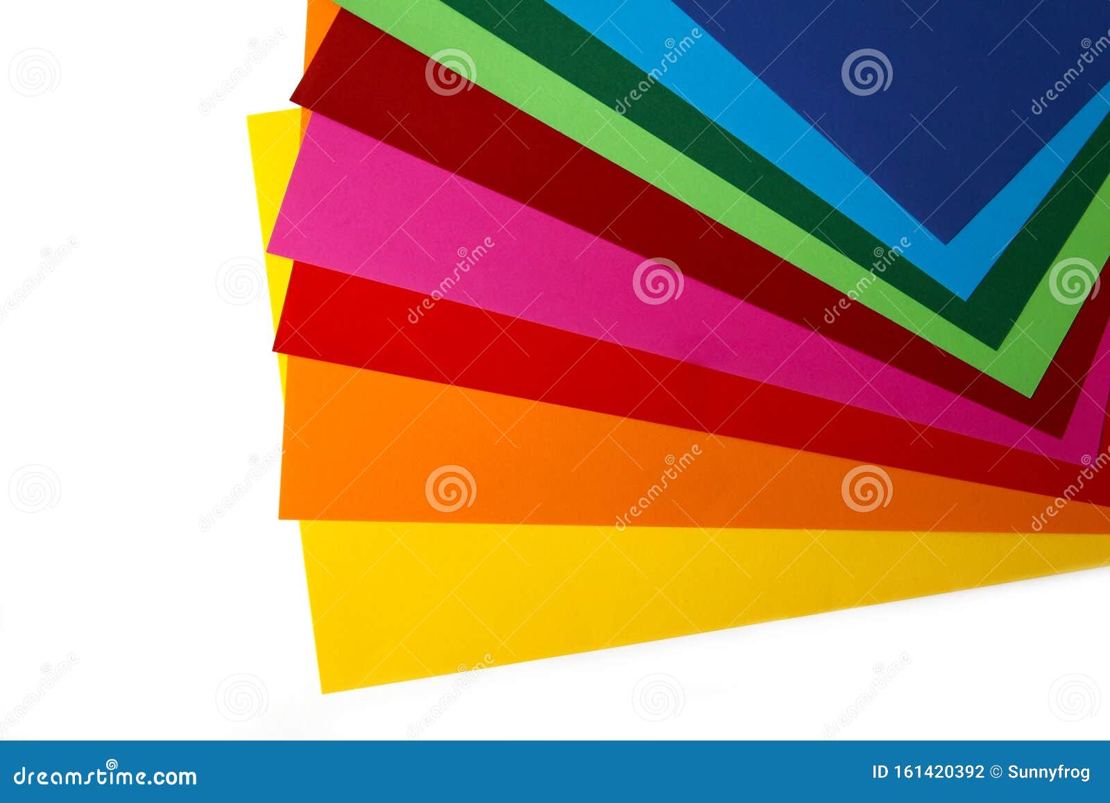 Geometric Composition of Several Bright Color Sheets of Paper. Suitable ...