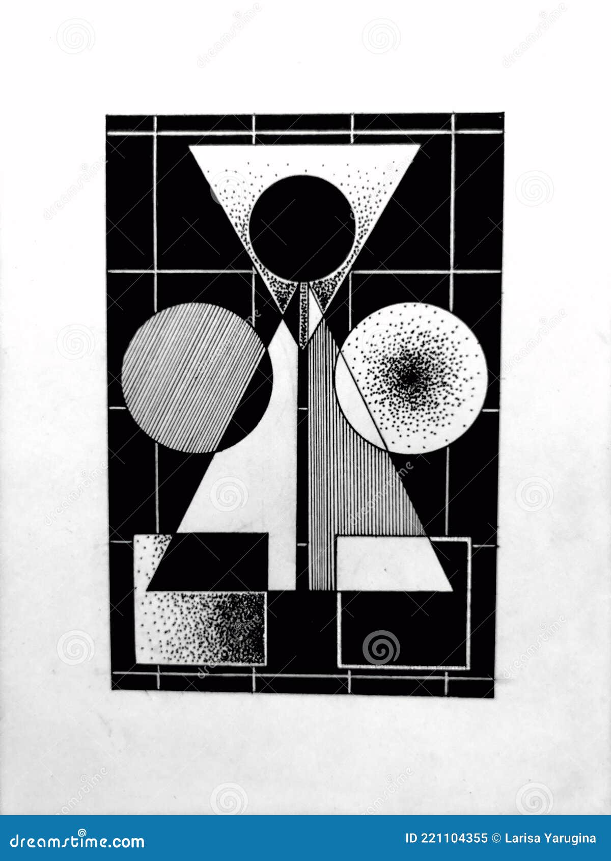 Geometric Composition in Statics Stock Illustration - Illustration of ...