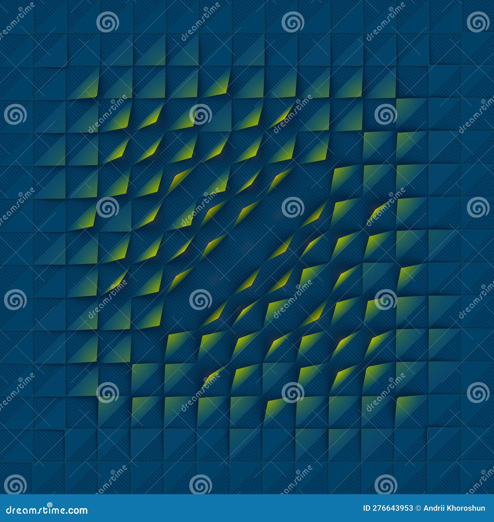 Geometric Composition of Triangles with Blue-yellow Gradient. Abstract ...