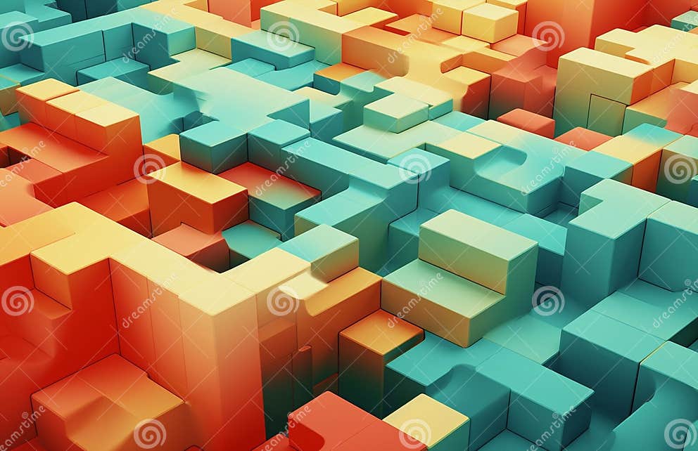 Geometric Concept Design Pattern Abstract Box Shape Graphic Square ...