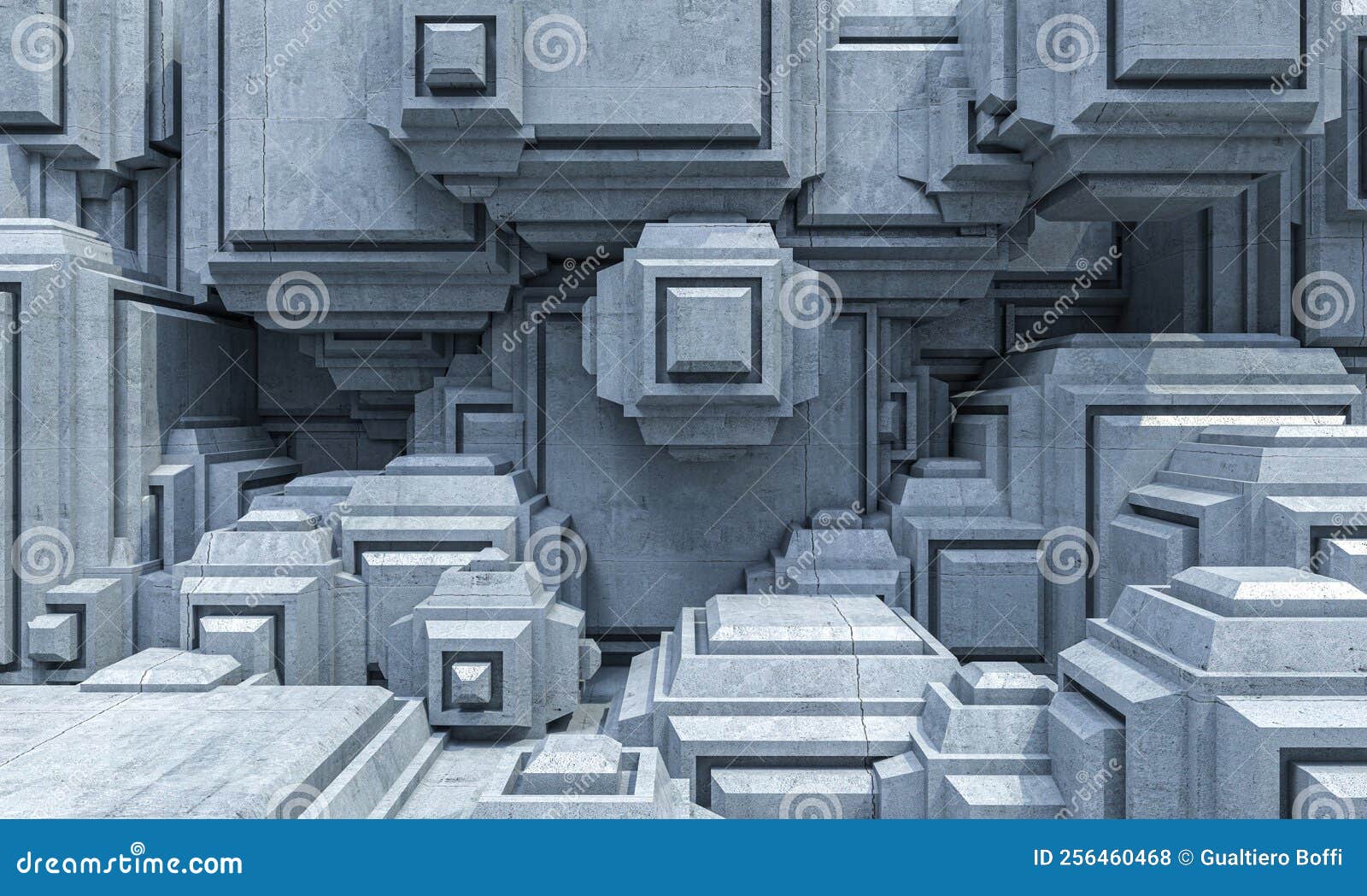 Geometric Concrete Block Background Stock Illustration - Illustration ...