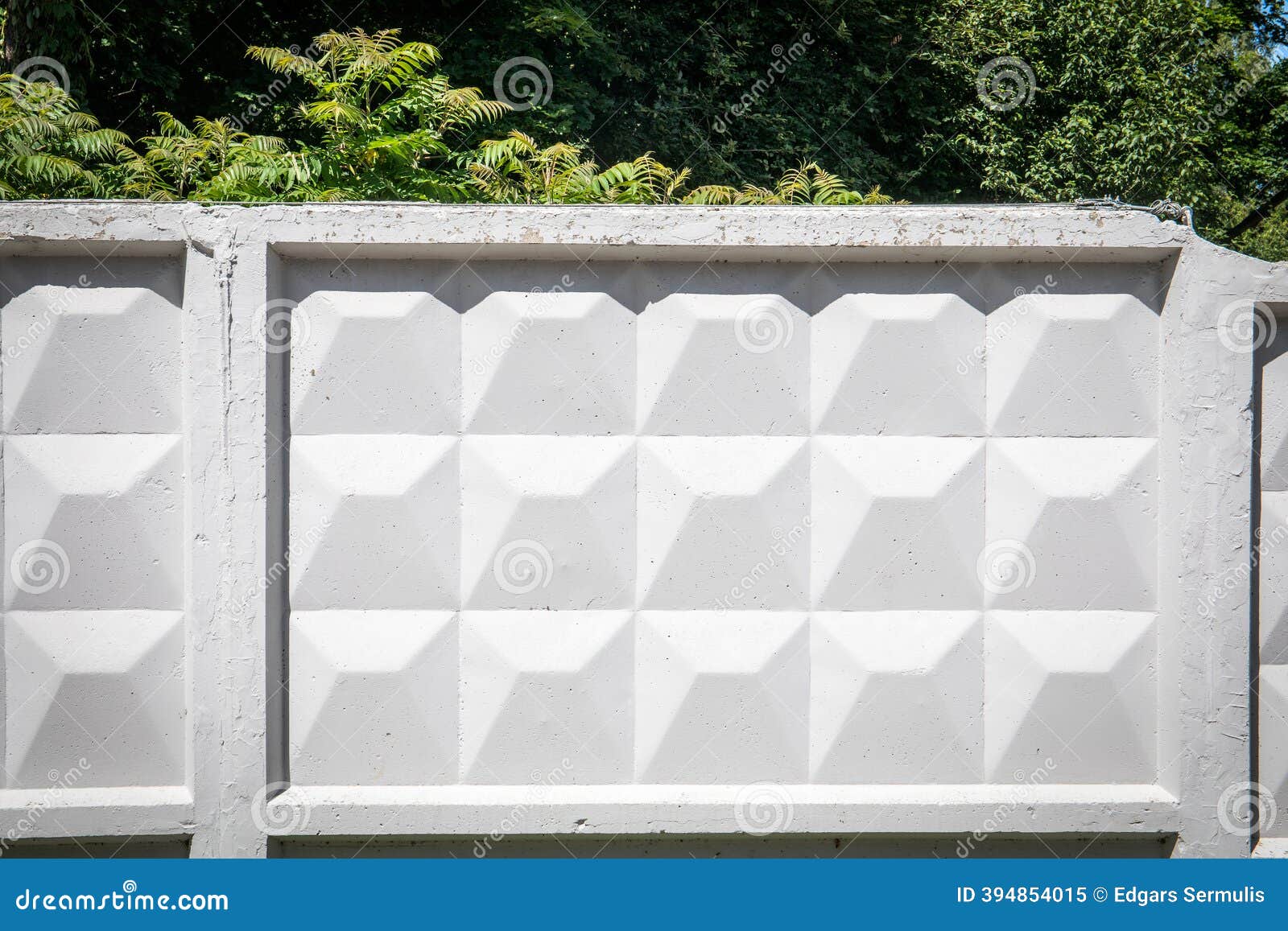 Concrete Fence Texture. Yellow Wall, Background. White Checkered Fence ...