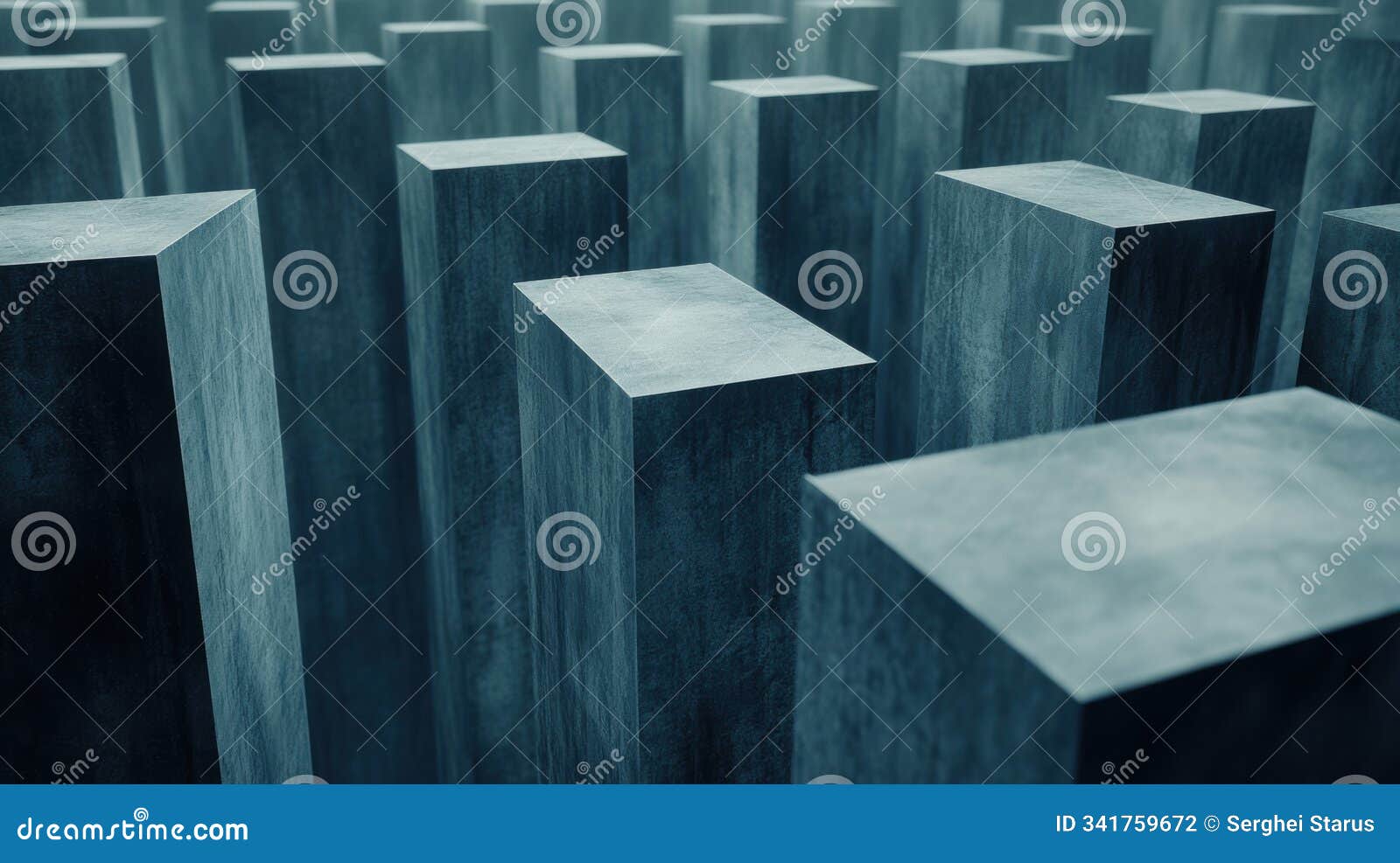 Geometric Concrete Pillars Create a Mesmerizing Pattern in a Modern ...