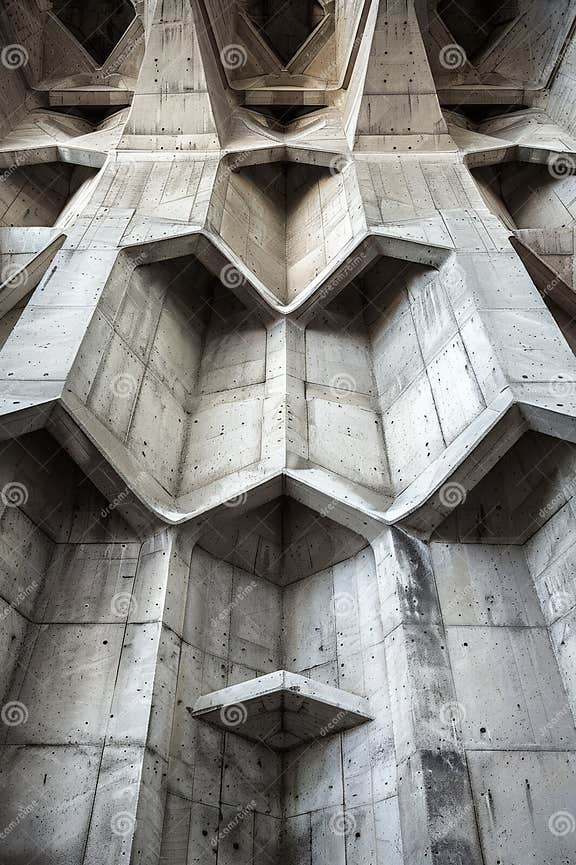Intricate Concrete Patterns Form a Unique Architectural Design Stock ...