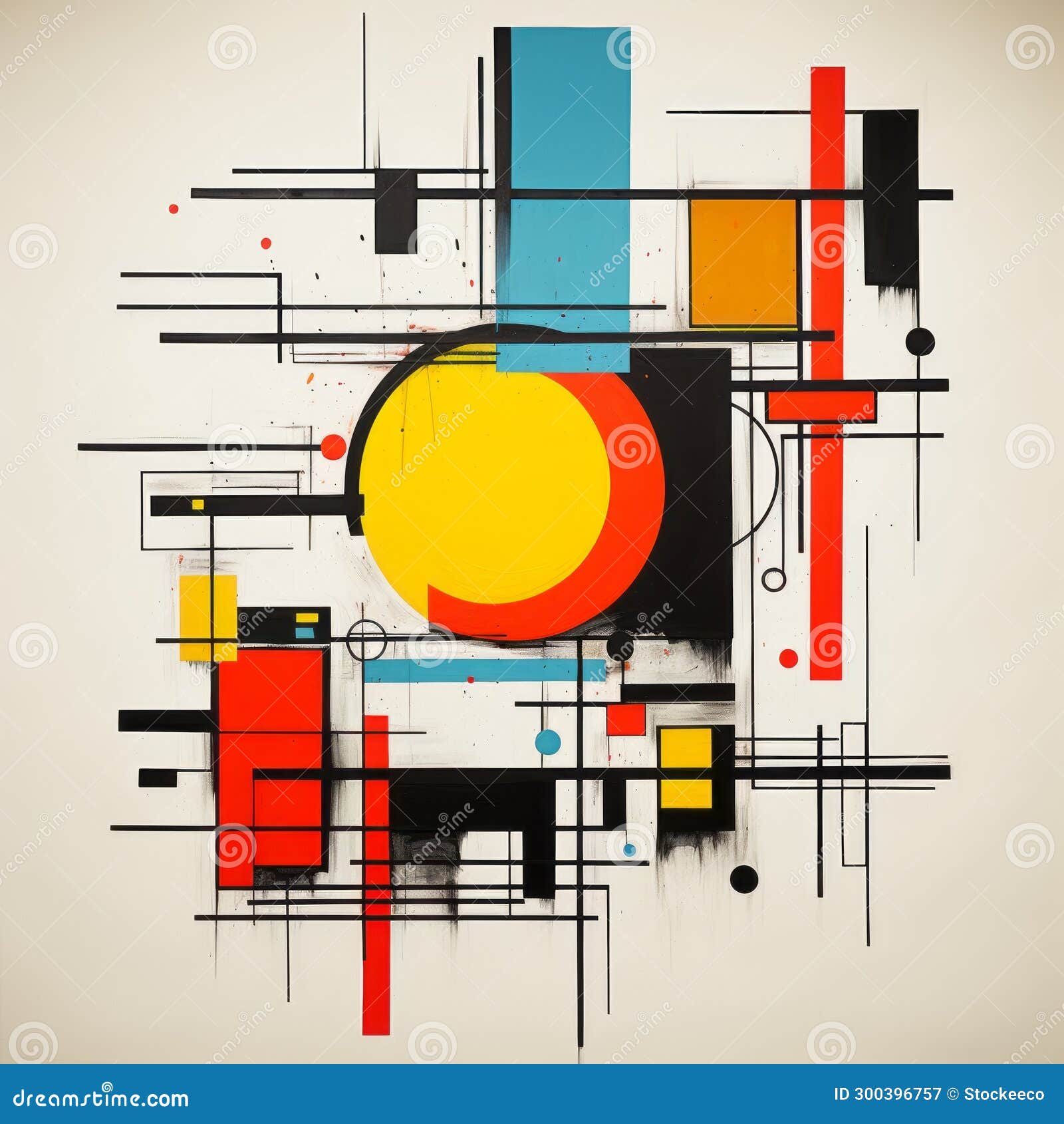 Geometric Constructivism: Majestic Composition of Abstract Art Stock ...