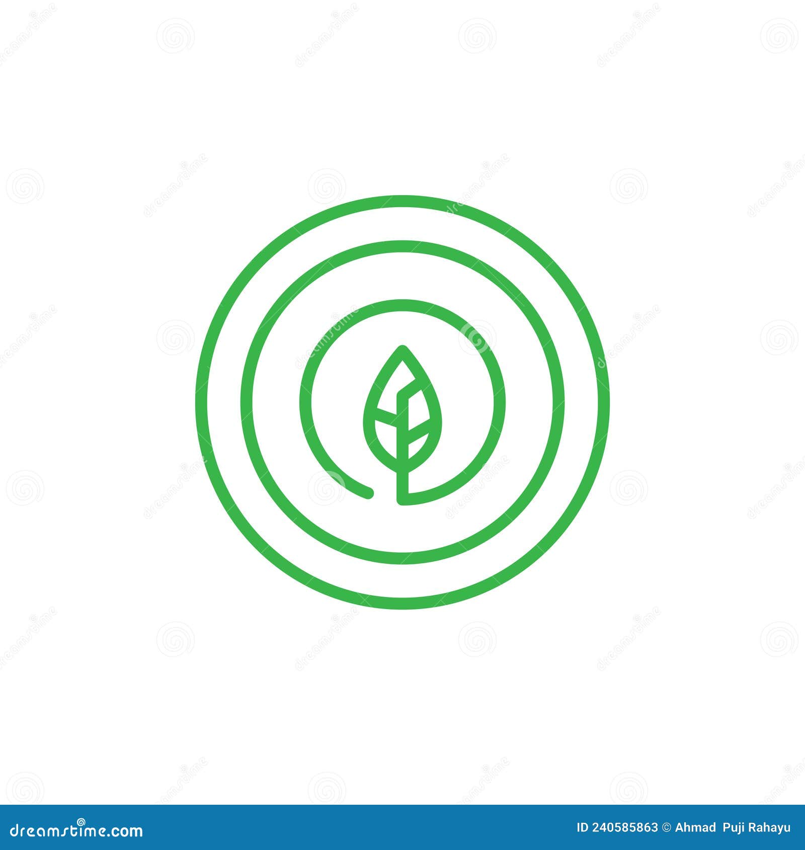 Geometric Continuous Line with Leaf Logo Design, Vector Graphic Symbol ...