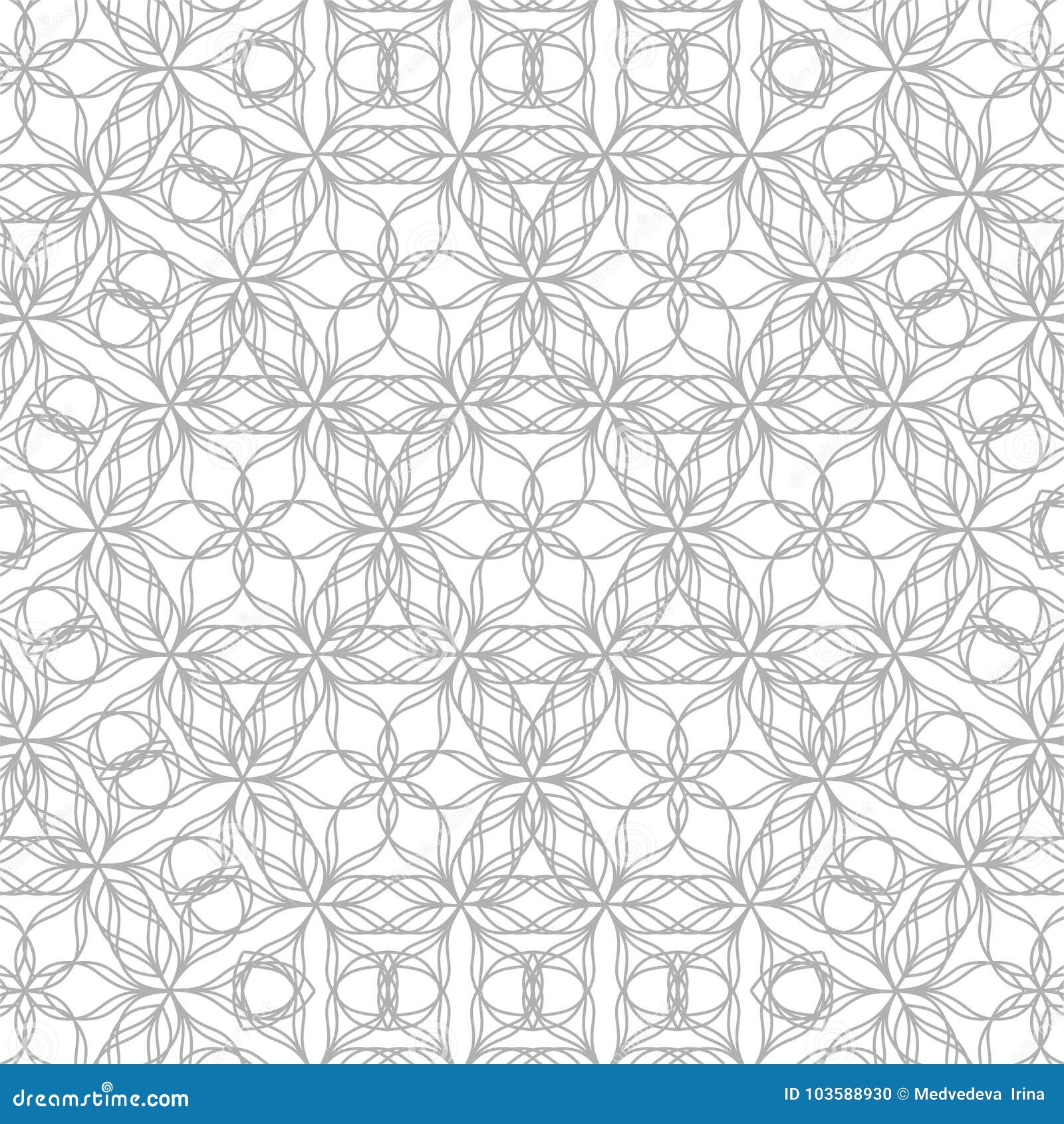 Geometric Contour Pattern on White Background. Stock Vector ...