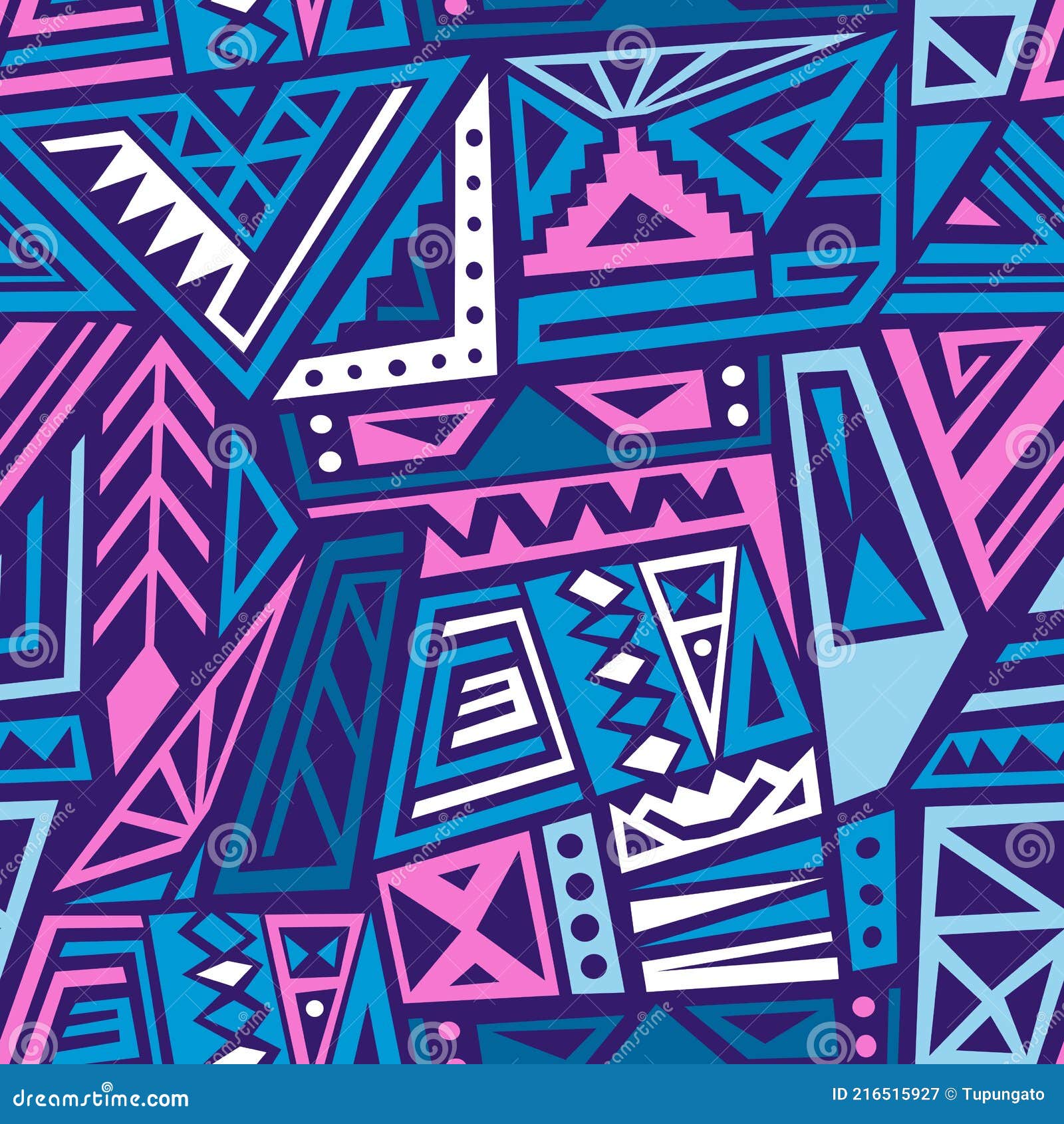 Geometric Cool Style Pattern Stock Vector - Illustration of blue ...