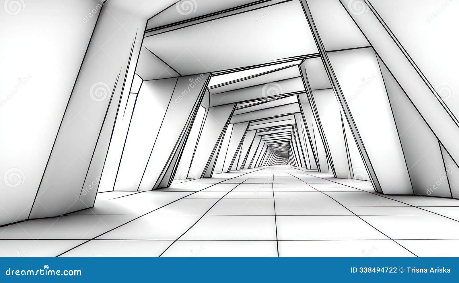 A Geometric Corridor with Angular Supports and a Monochromatic Design ...