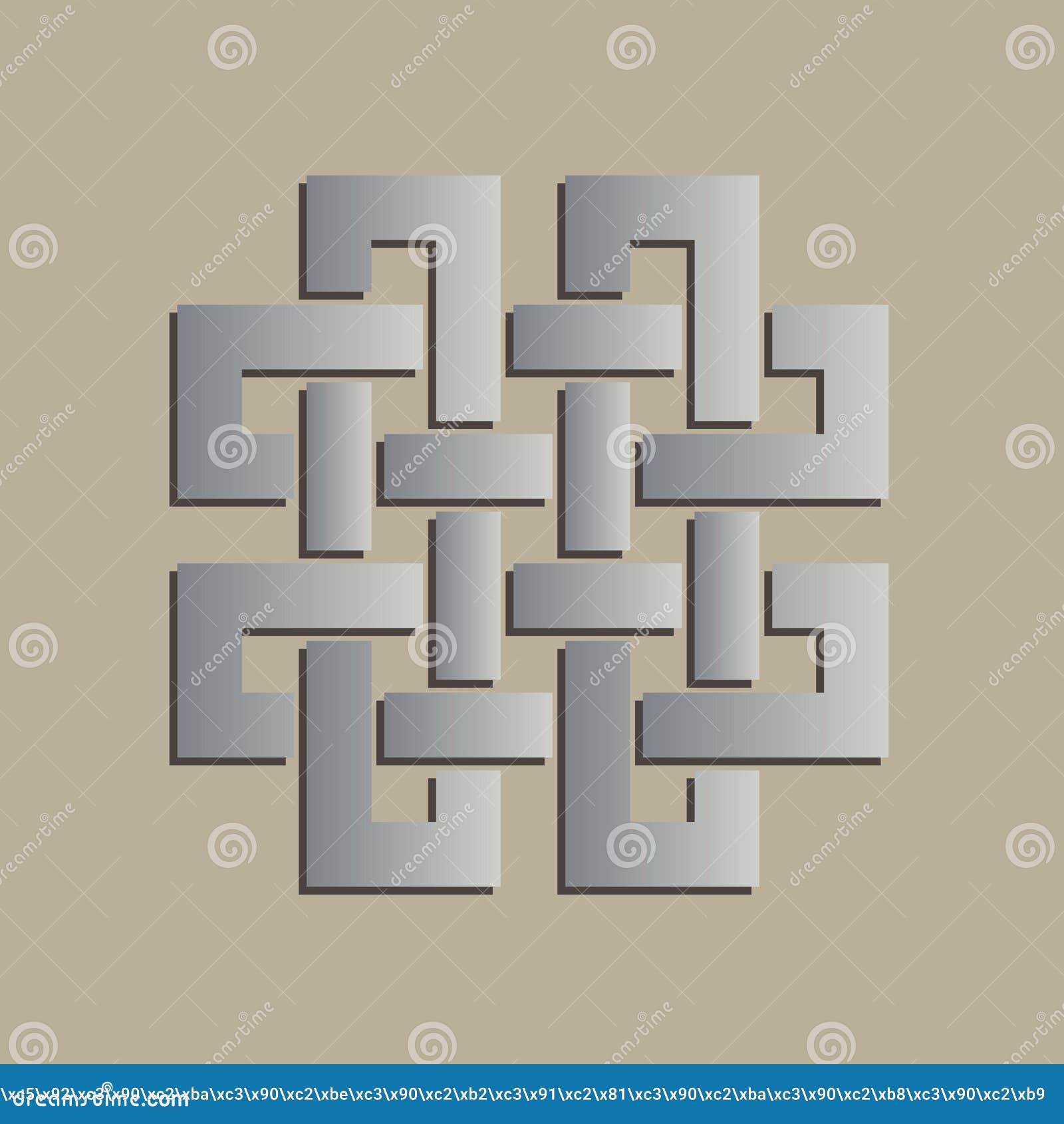 Geometric Cross Celtic Symbol Stock Vector - Illustration of metallic ...