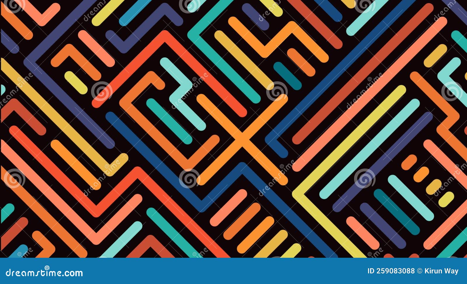 Geometric Cube Abstract Pattern, 3d Drawing Style Technique Line Neatly ...