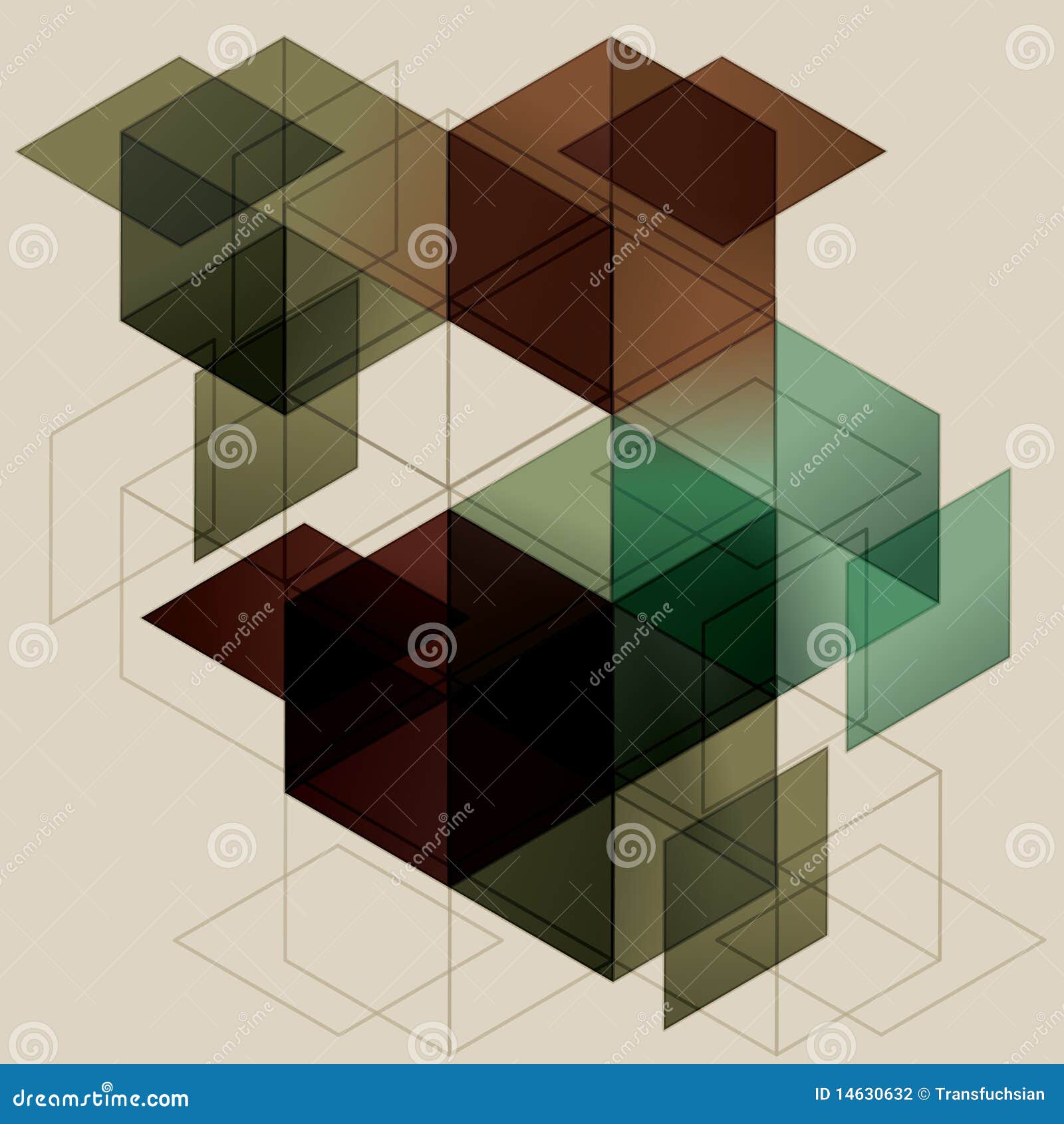 Geometric Cube Background stock vector. Illustration of beige - 14630632