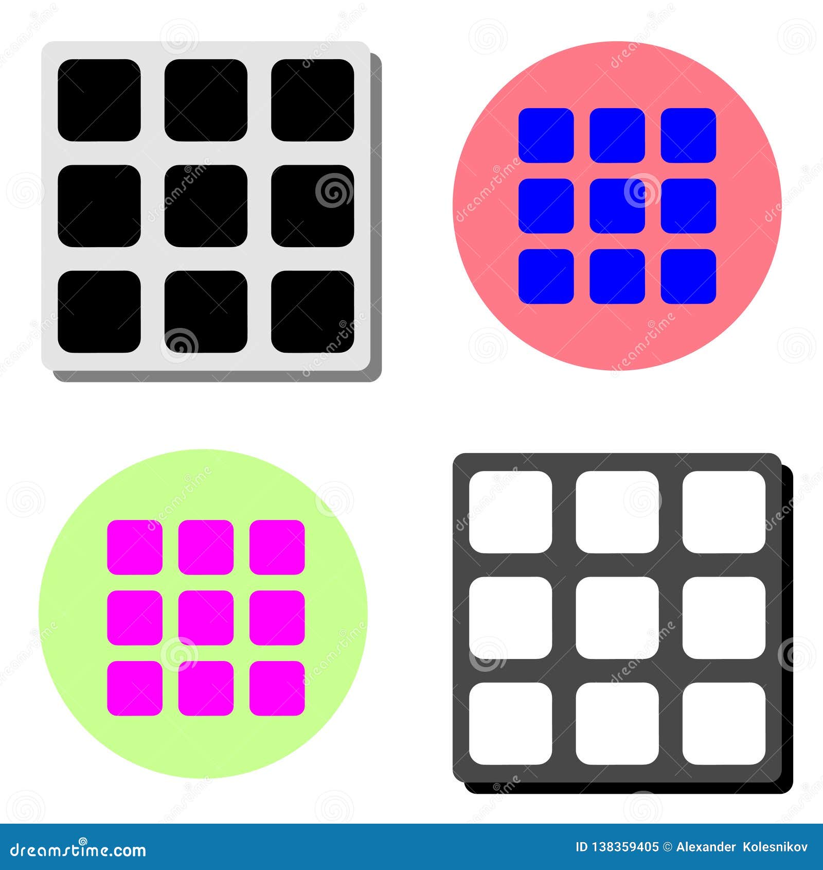 Geometric Cube. Flat Vector Icon Editorial Image - Illustration of ...