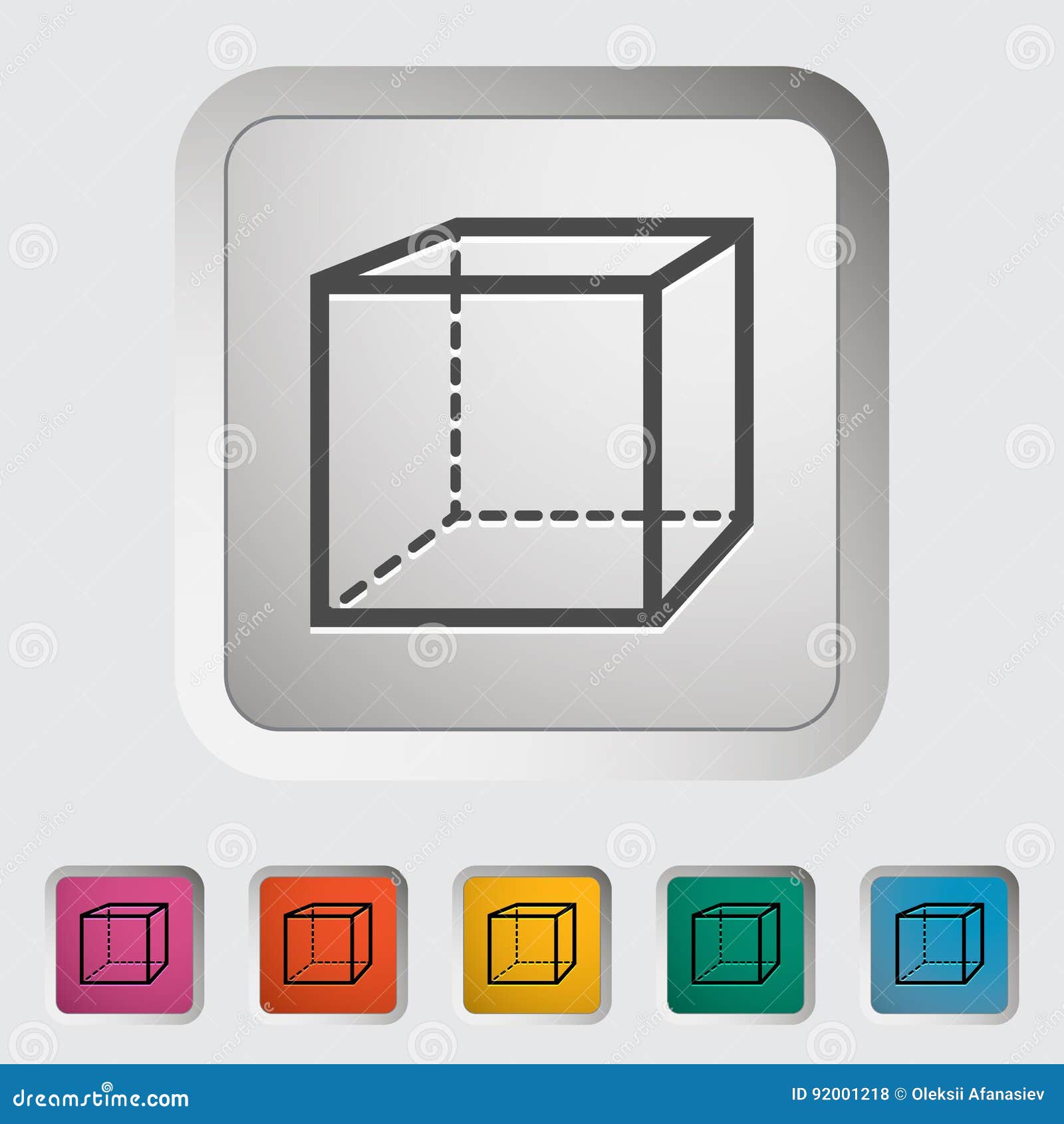 Geometric cube stock vector. Illustration of science - 92001218