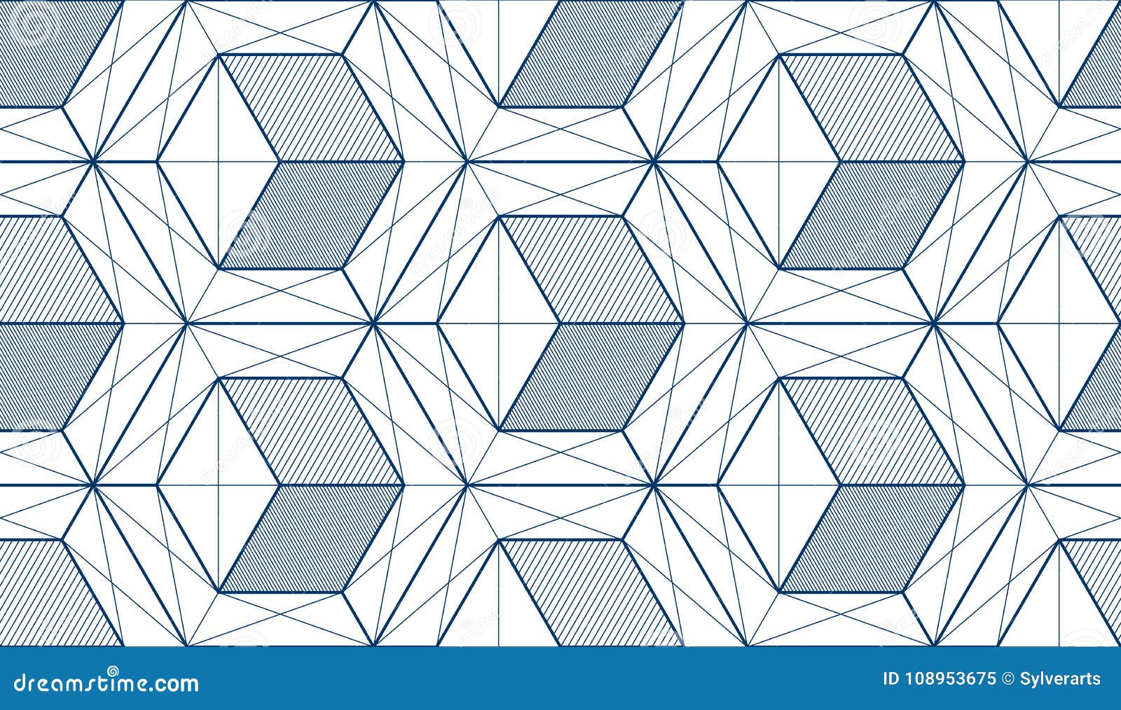 Geometric Cubes Abstract Seamless Pattern, 3d Vector Background. Stock ...