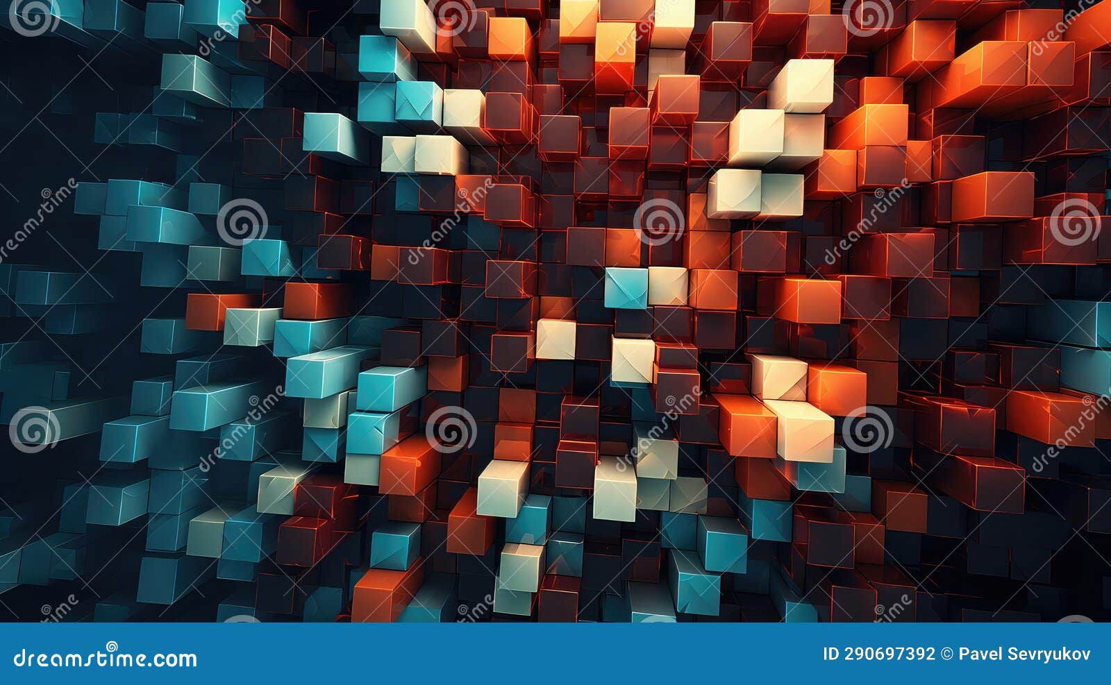 Geometric Cubic Mosaic Mosaic Stock Illustration - Illustration of ...