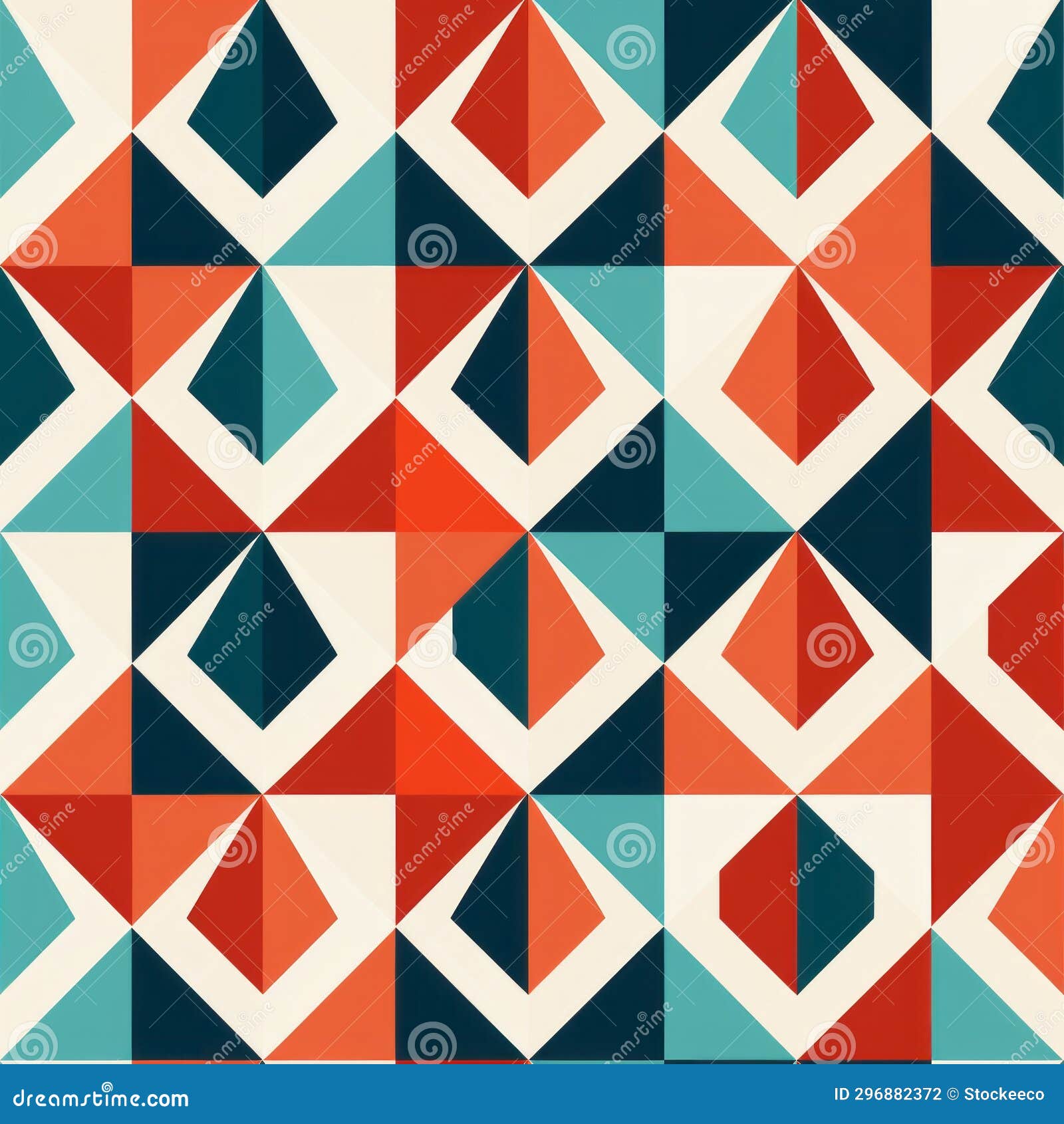 Geometric Cubist Faceting: Colorful Triangular Pattern for Surface ...