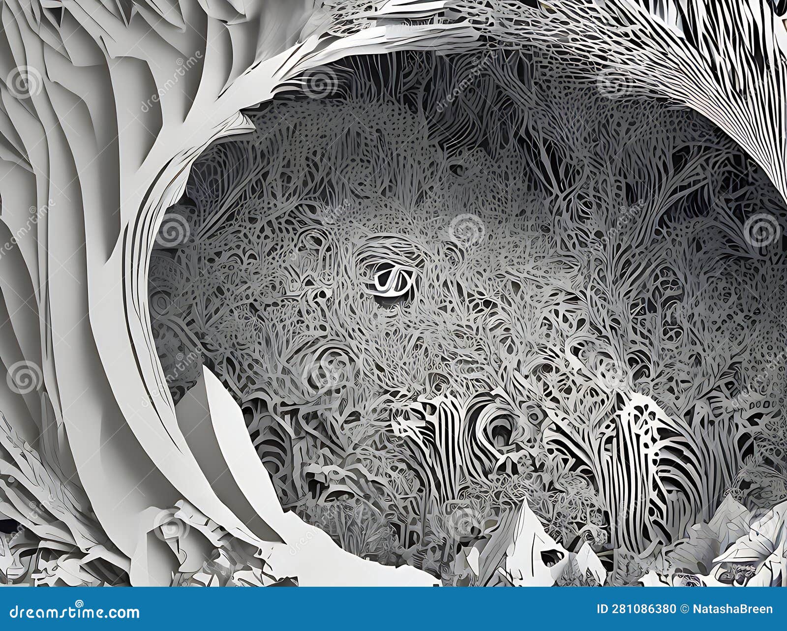 Geometric 3D Abstract Panels with Contrast. Stock Illustration ...