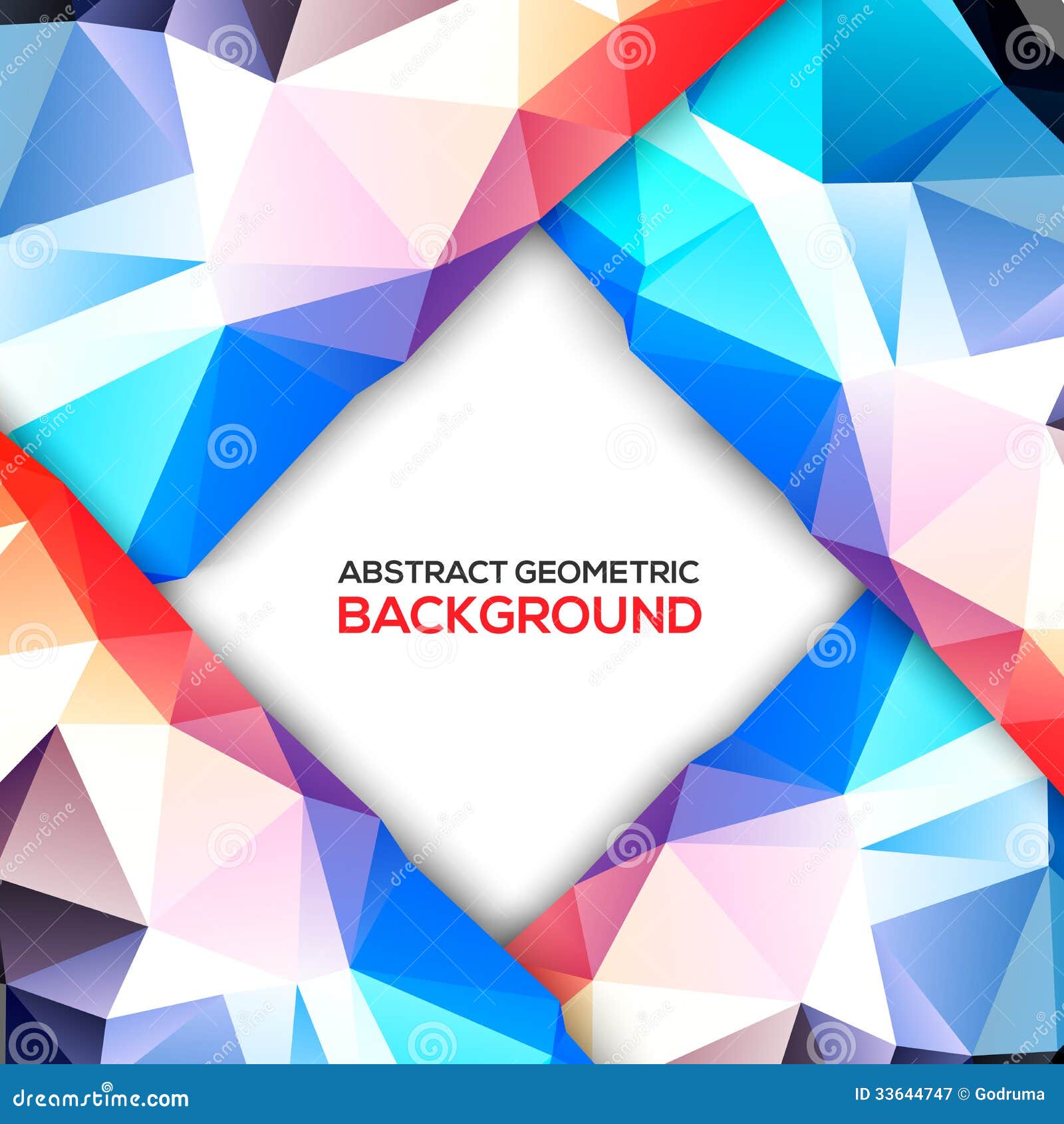 Geometric 3D background stock vector. Illustration of cover - 33644747