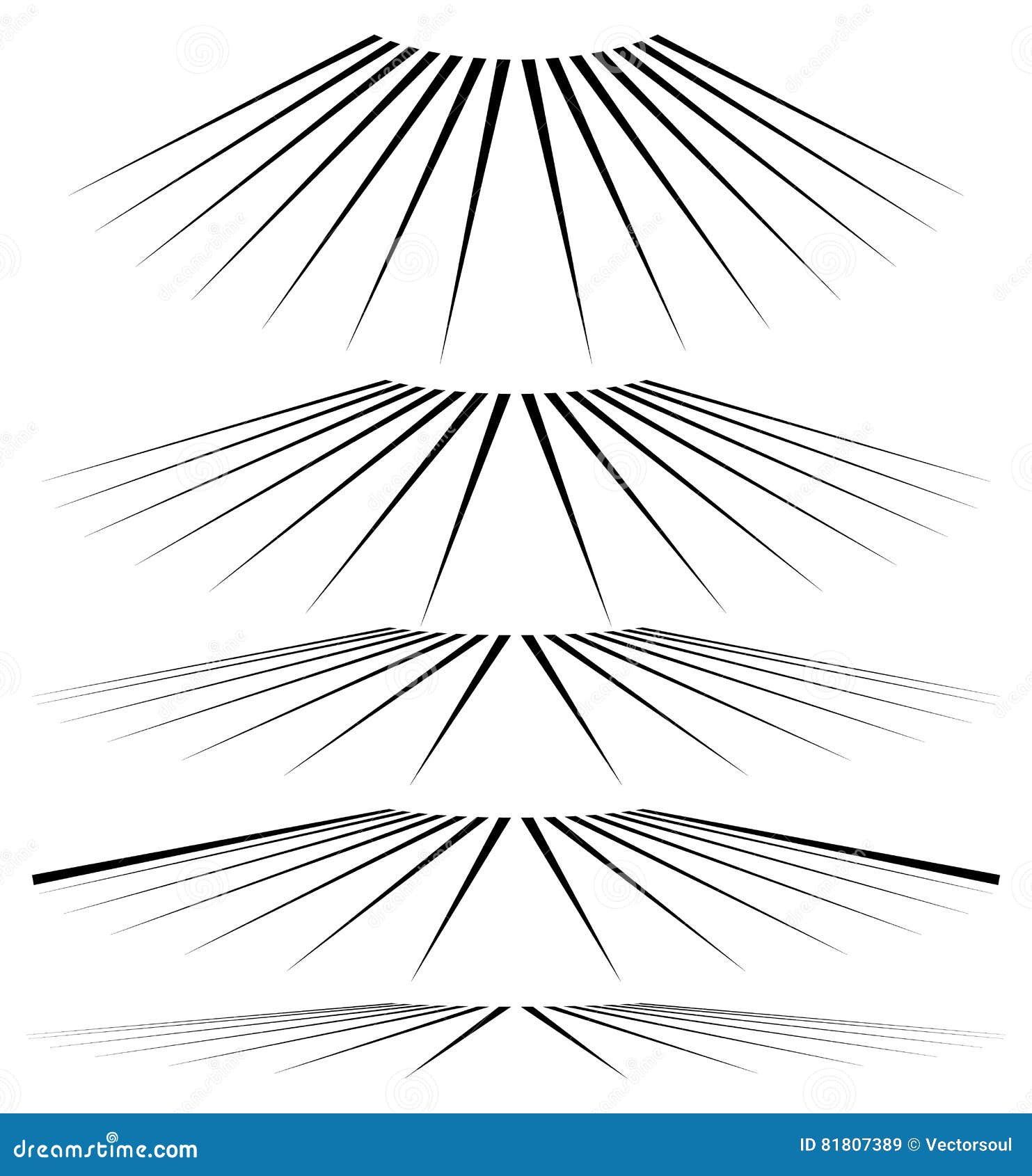 Geometric 3d Line Elements in Different Level of Perspective Stock ...