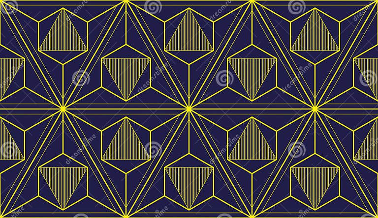 Geometric 3d Lines Abstract Seamless Pattern, Vector Background. Stock ...