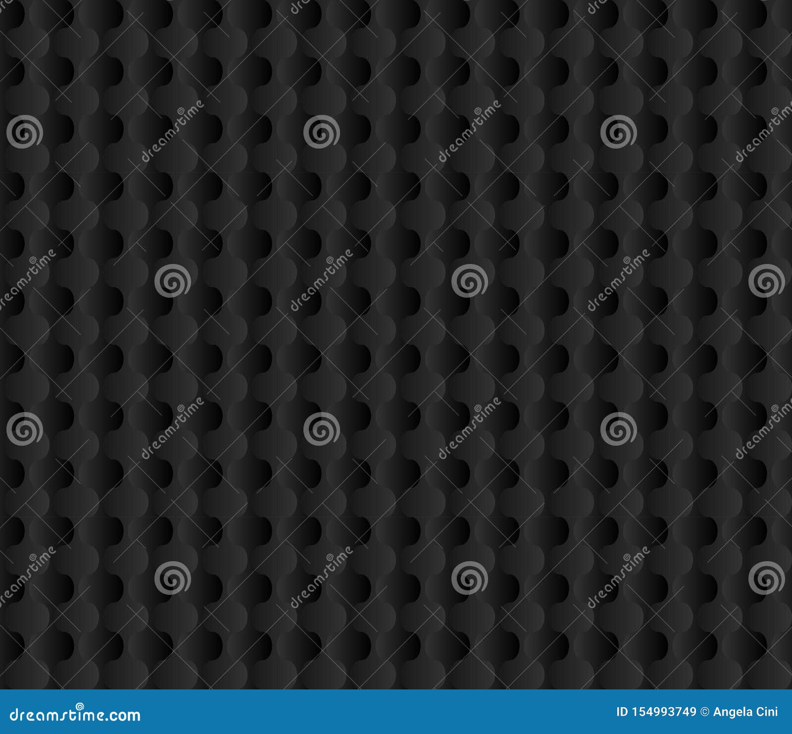 Geometric 3D Seamless Pattern in Modern Black Tech Style Stock Vector ...