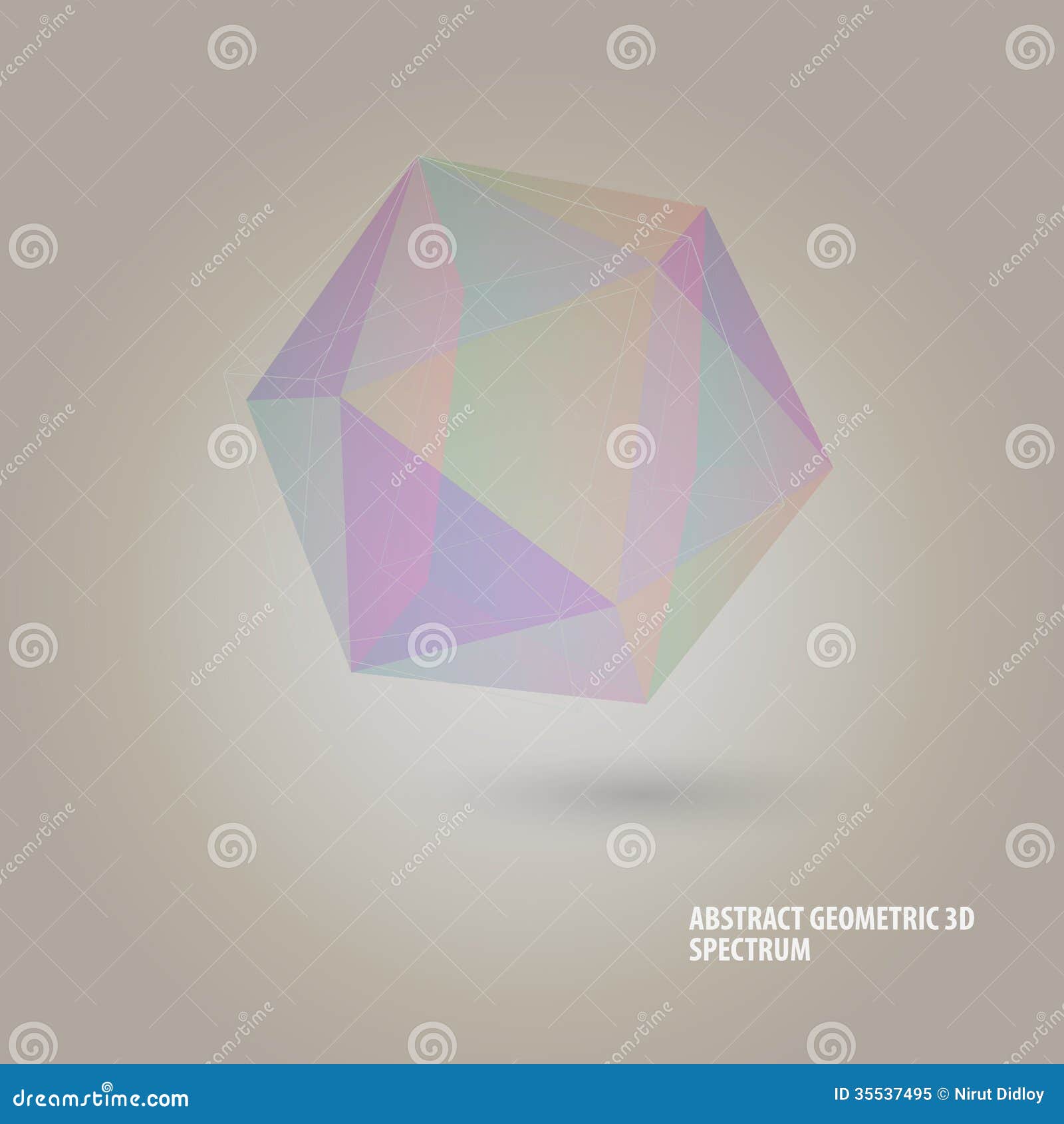 Geometric 3d spectrum stock vector. Illustration of structure - 35537495
