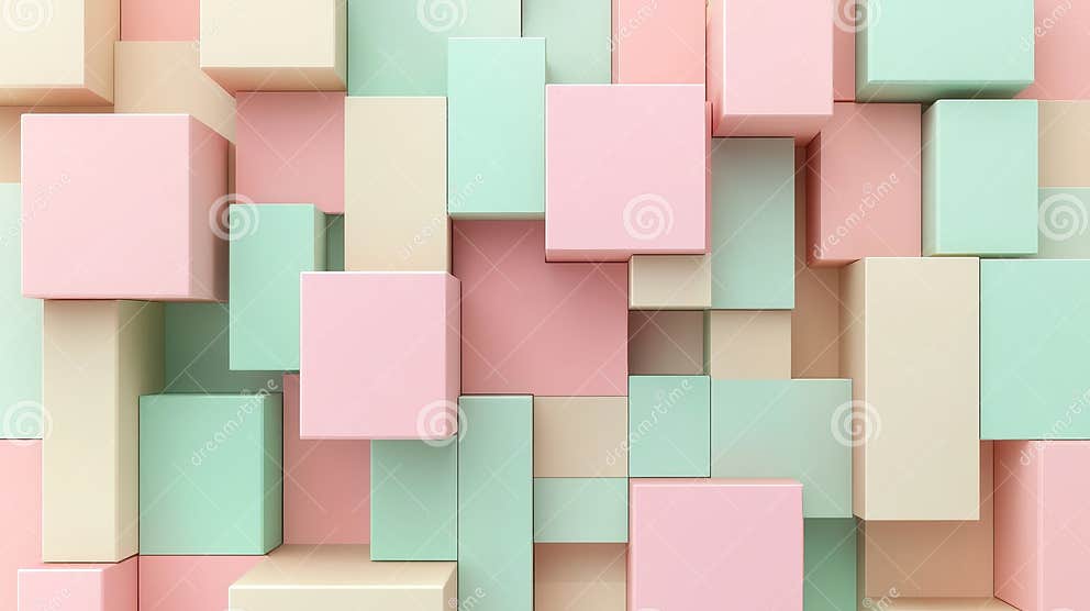 With a Geometric 3D Structure, the Design Has a Clean, Pastel Look with ...