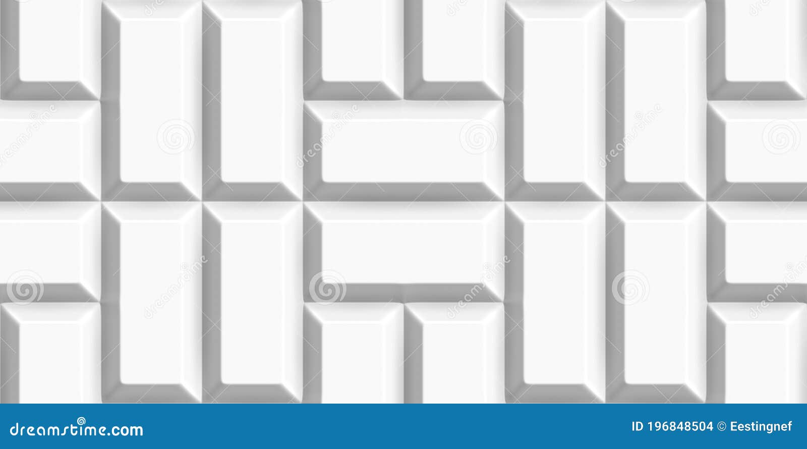 Geometric 3D White Background. Seamless Pattern Stock Illustration ...