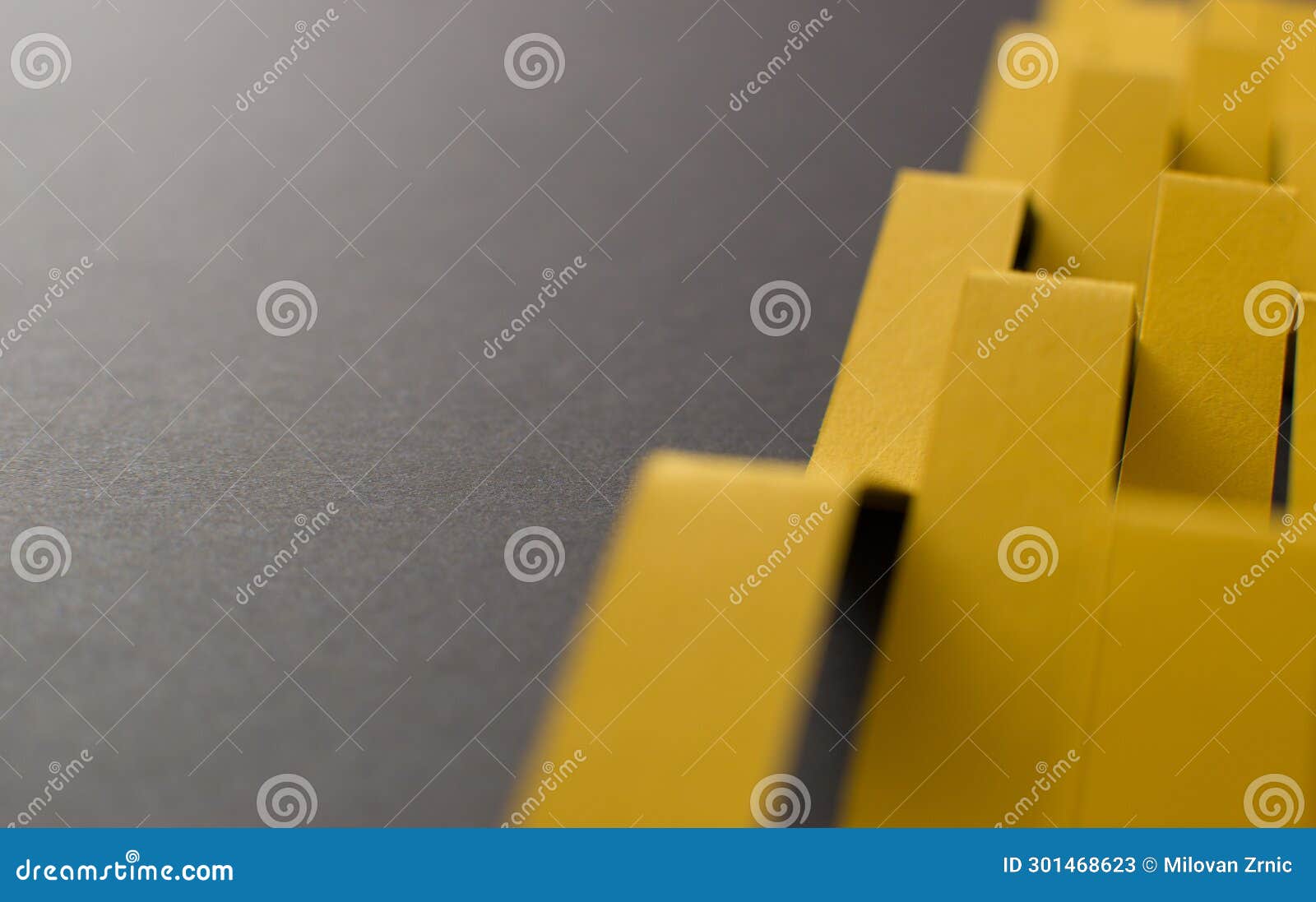 Geometric 3d Yellow Shapes on Black Background, Copy Space Stock Image ...