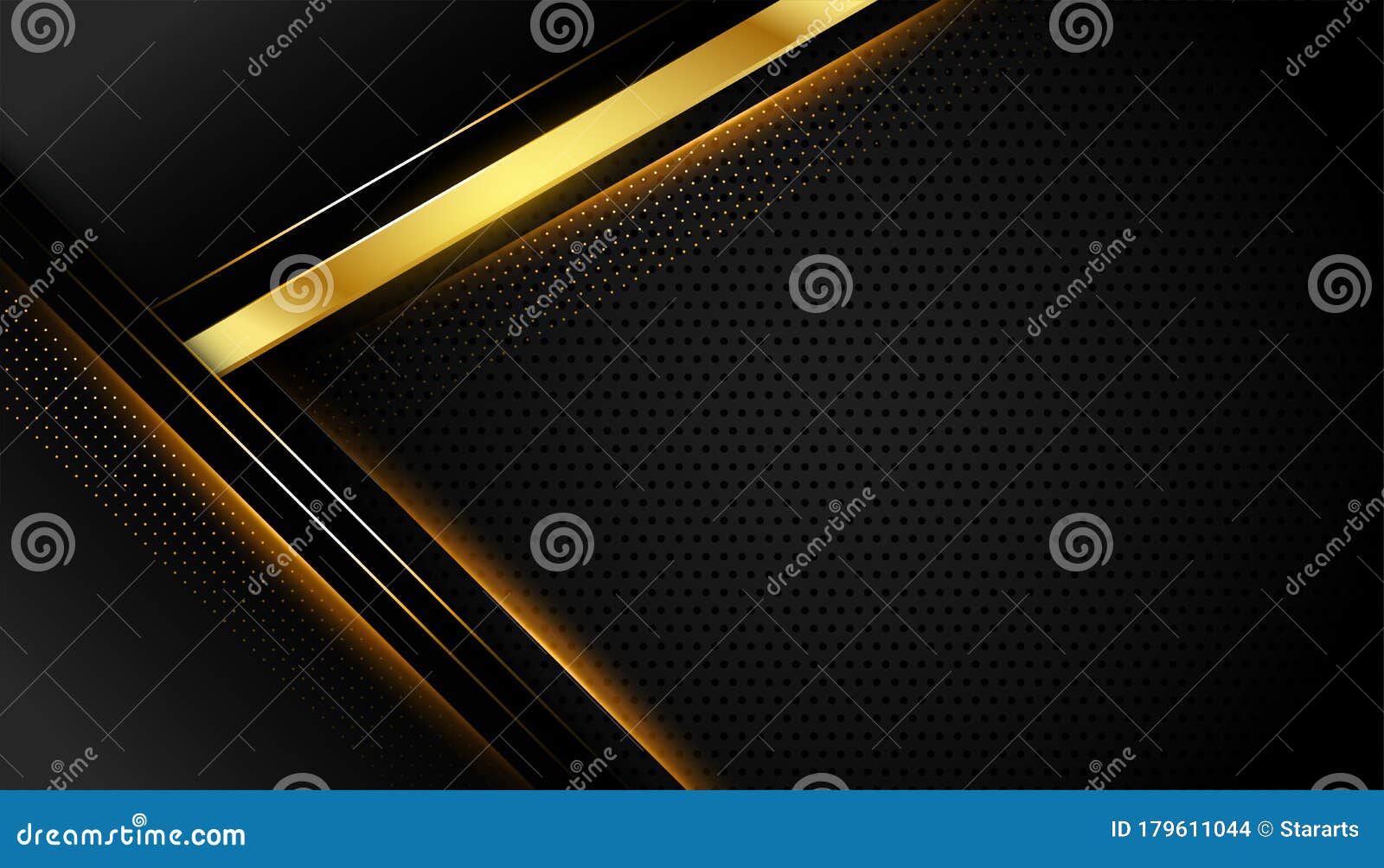 Geometric Dark Background with Golden Lines Shapes Stock Vector ...
