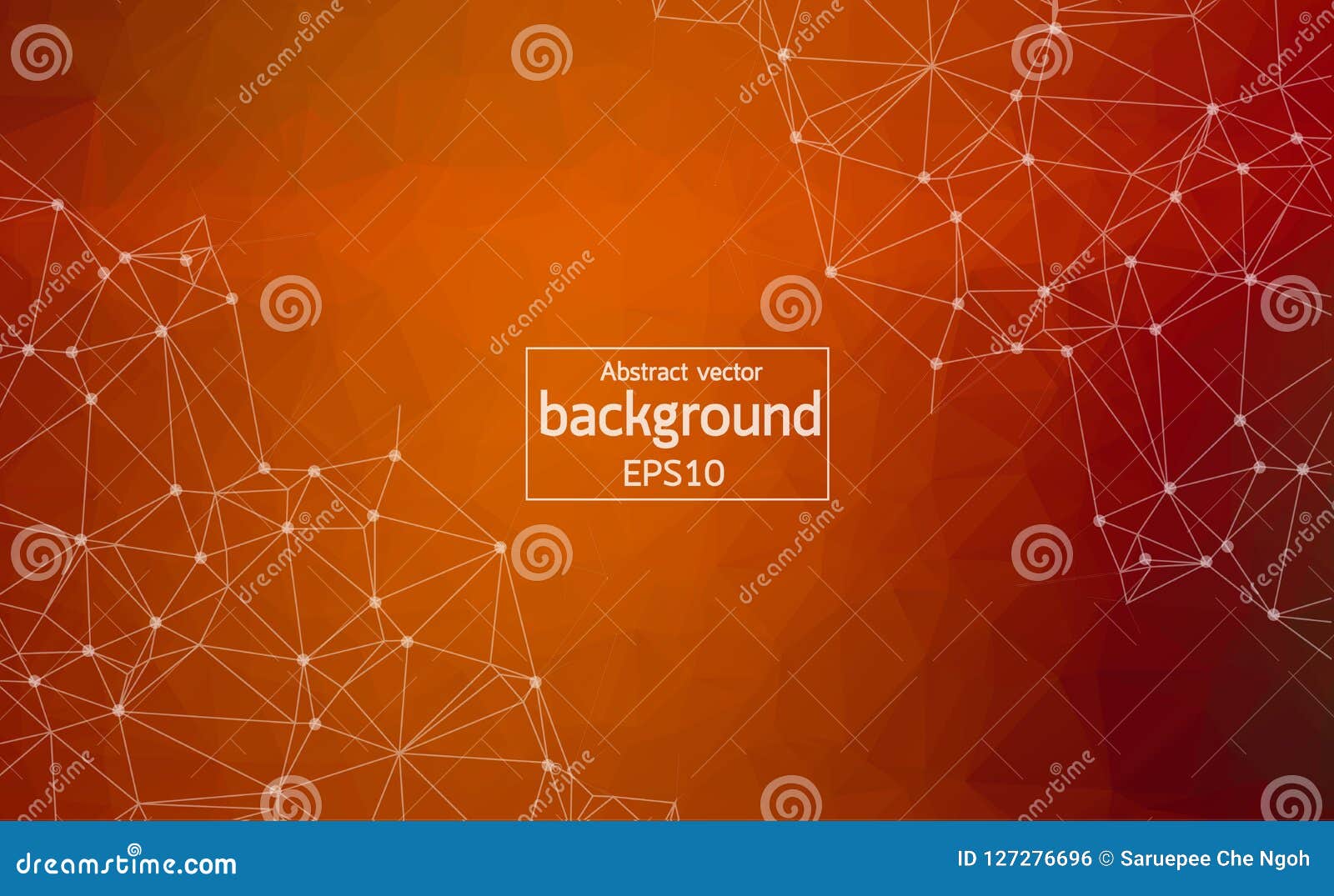 Geometric Dark Orange Polygonal Background Molecule and Communication ...