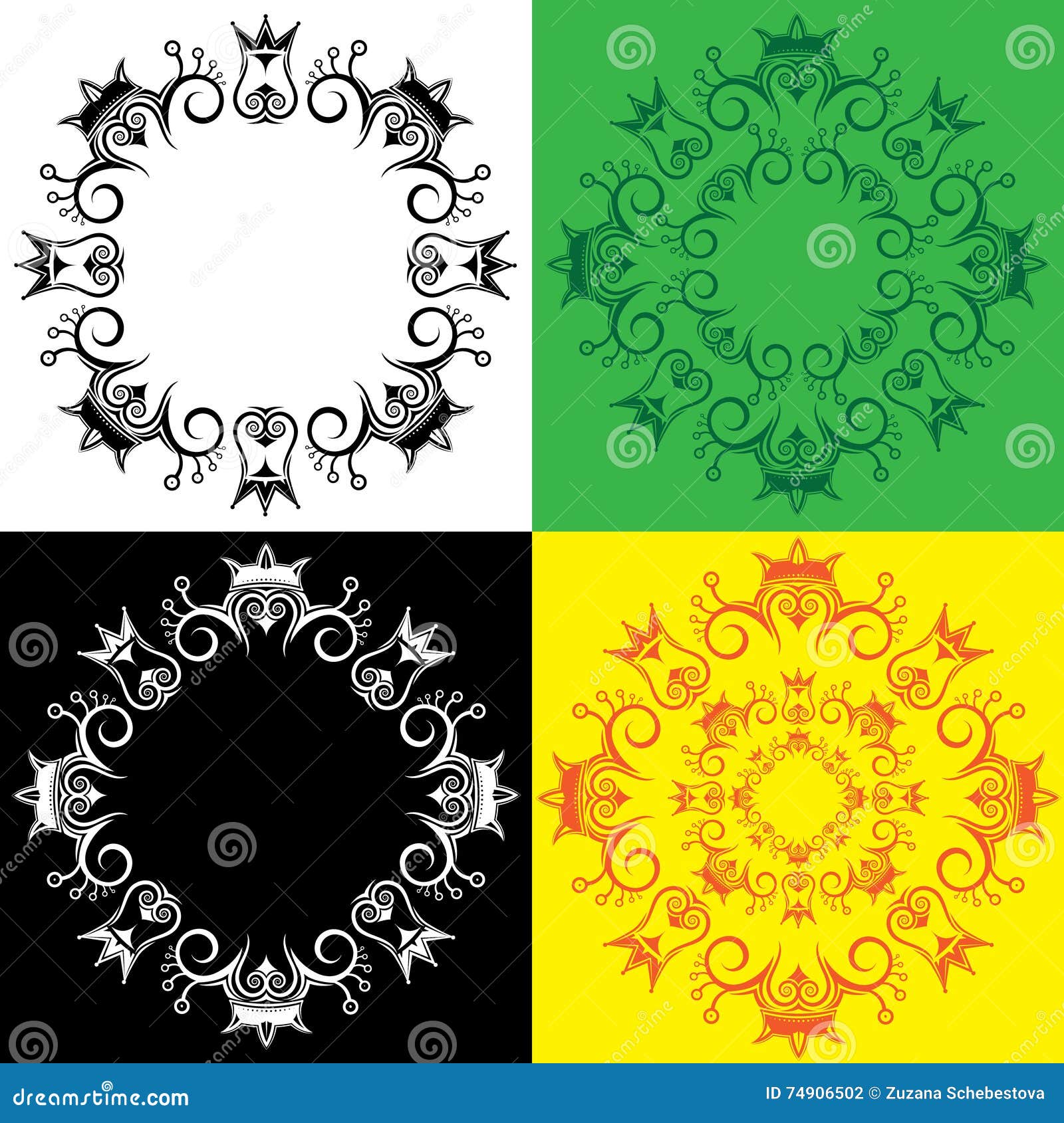Geometric Decorative Royal Symbolic Ornate Pattern Stock Illustration ...