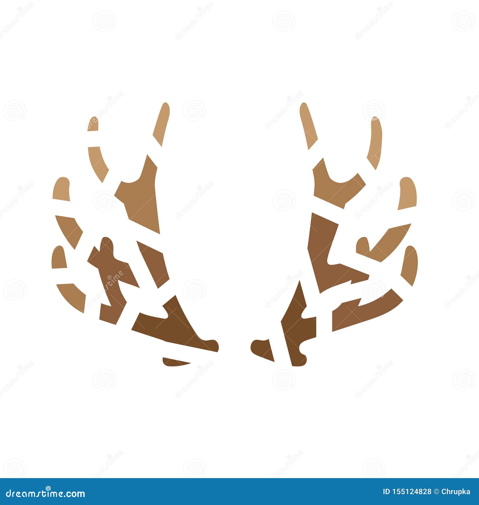 Geometric Deer Antlers Icon Stock Vector - Illustration of endangered ...
