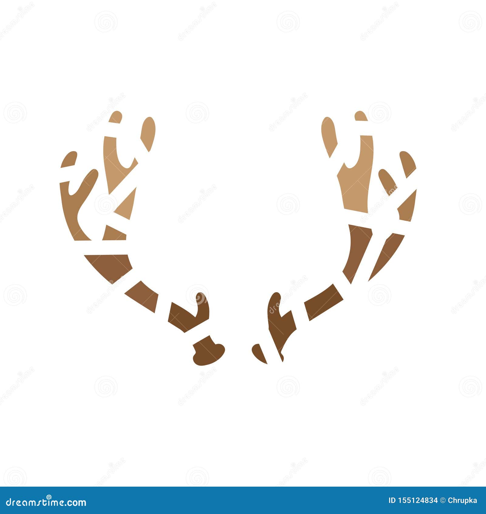 Geometric Deer Antlers Icon Stock Vector - Illustration of farming ...