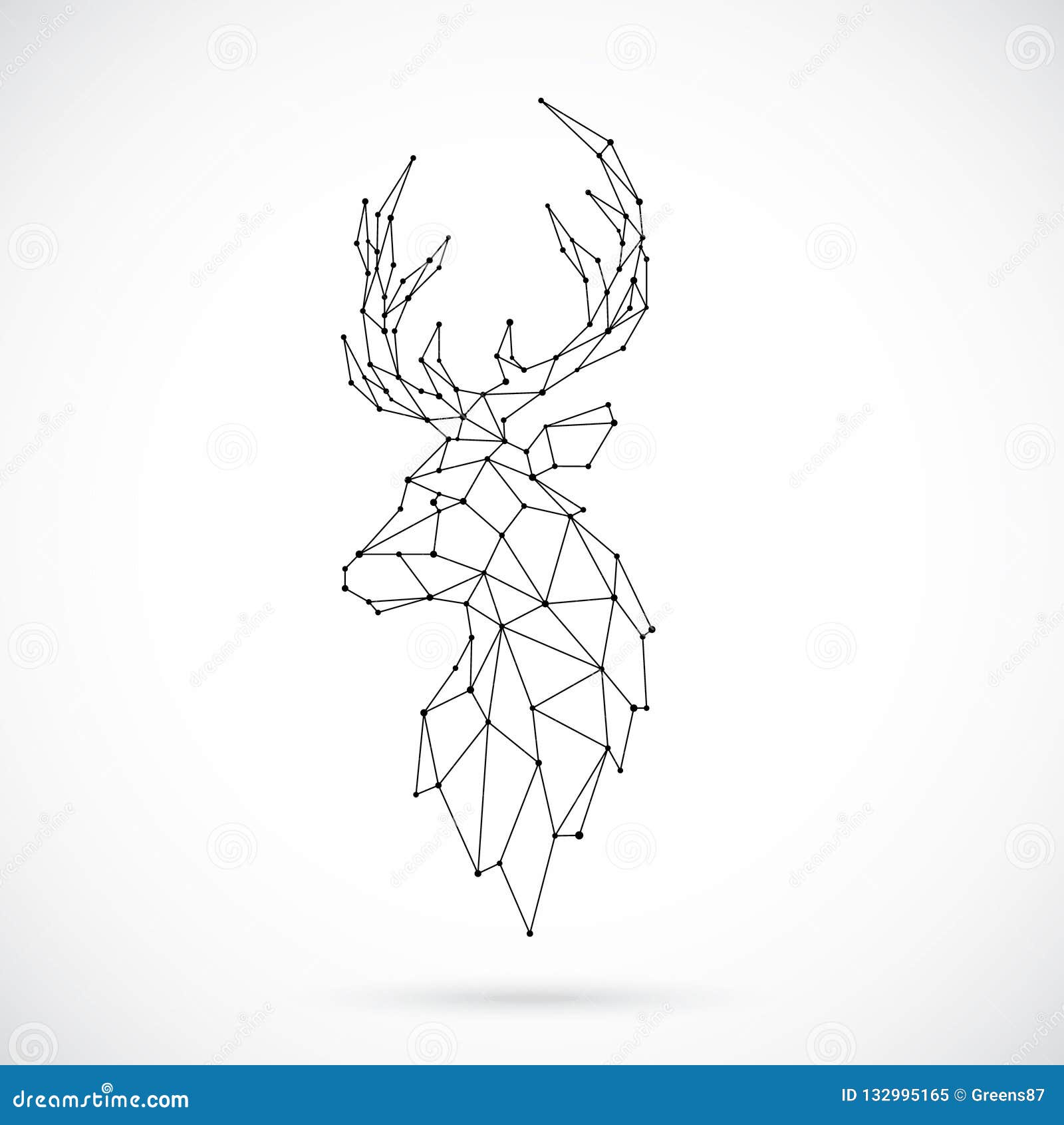 Geometric Deer Head. Vector Illustration | CartoonDealer.com #83360840