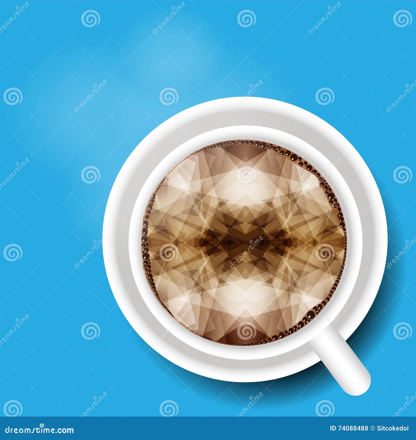 Geometric Design in Coffee Cup Stock Vector - Illustration of aroma ...