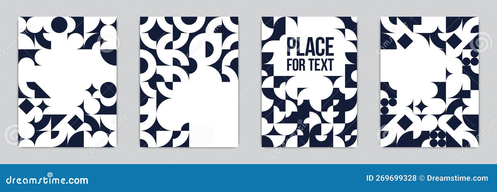 Geometric Design Covers Vector Set, Black and White Modular Constructor ...