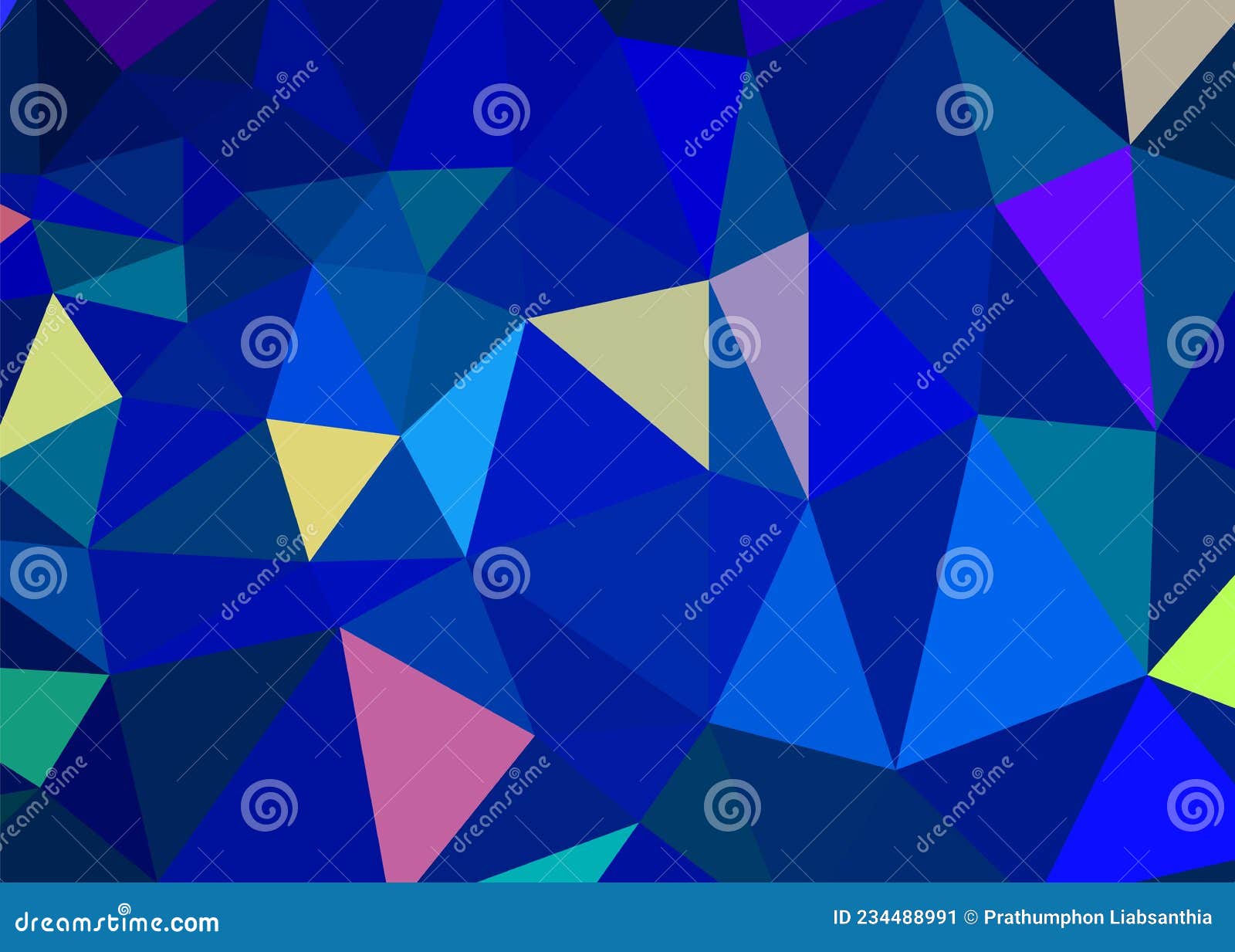 Geometric Design. Dark Blue â€‹gradient Background. Geometric Triangle ...